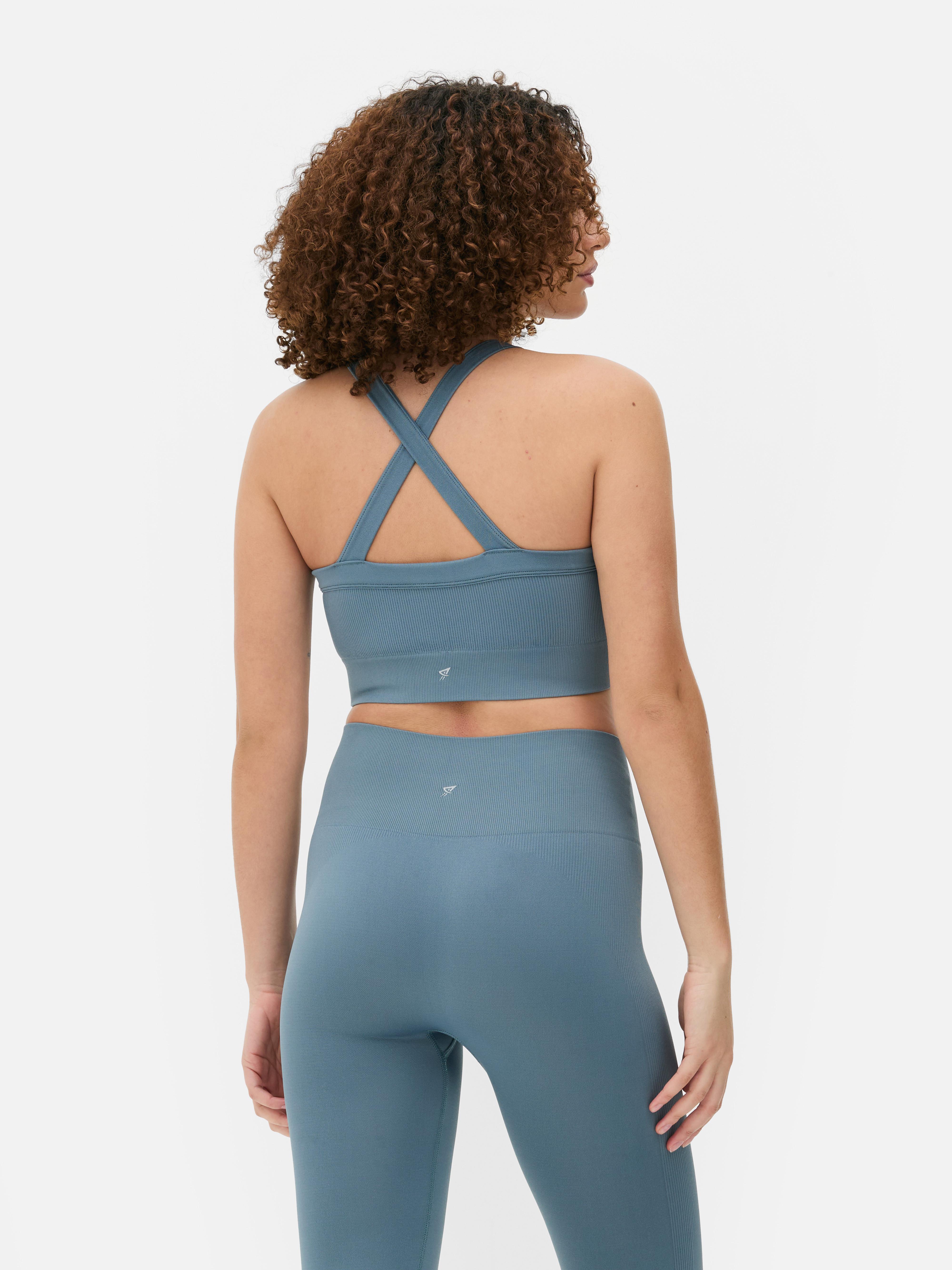 Women's Blue Seamless Gym Crop Top | Penneys