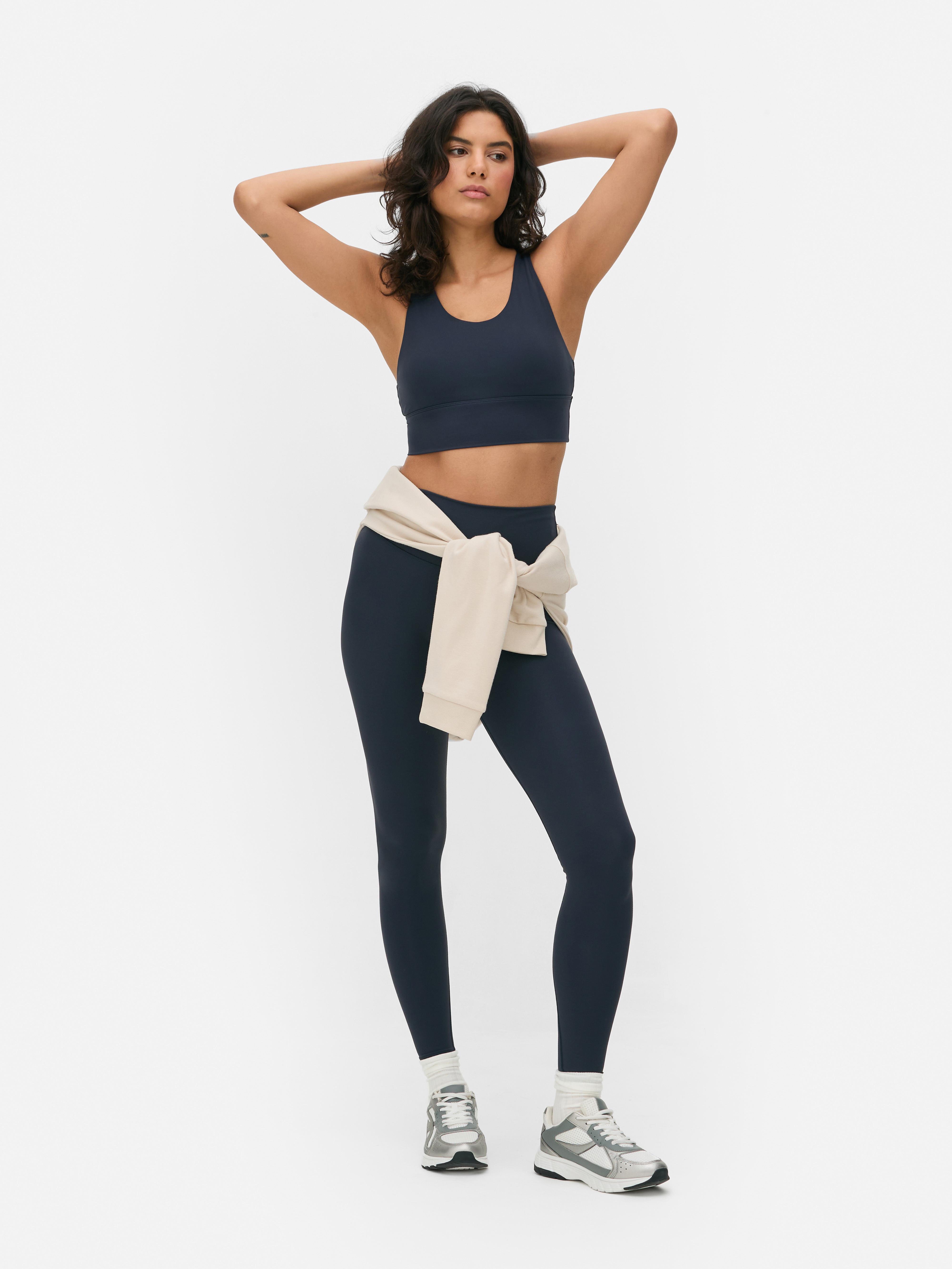 Women's Navy Buttery Soft Racer Back Crop Top | Penneys