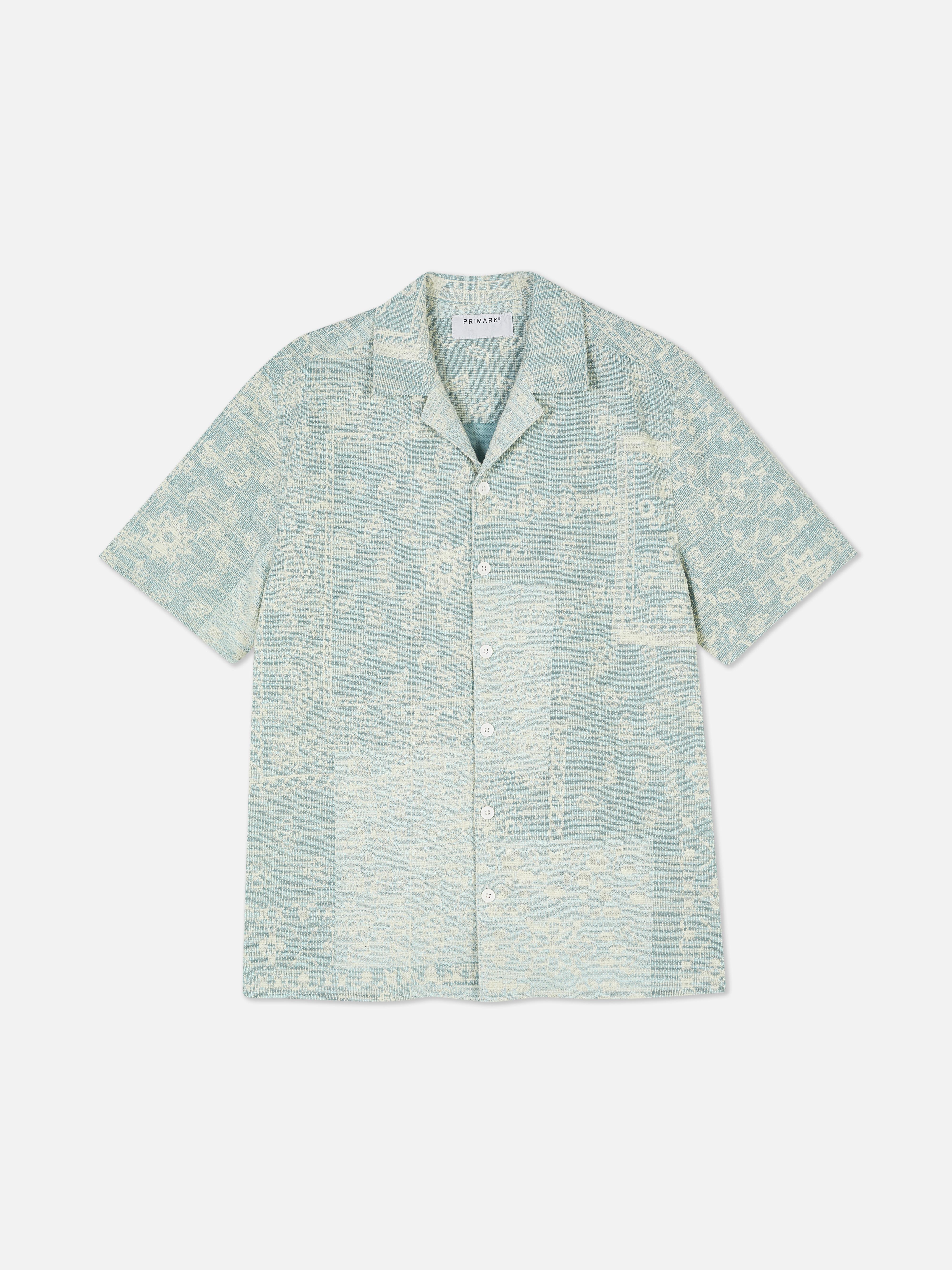 Chemise boutonnée à motif bandana - Bleu clair - Homme | Primark