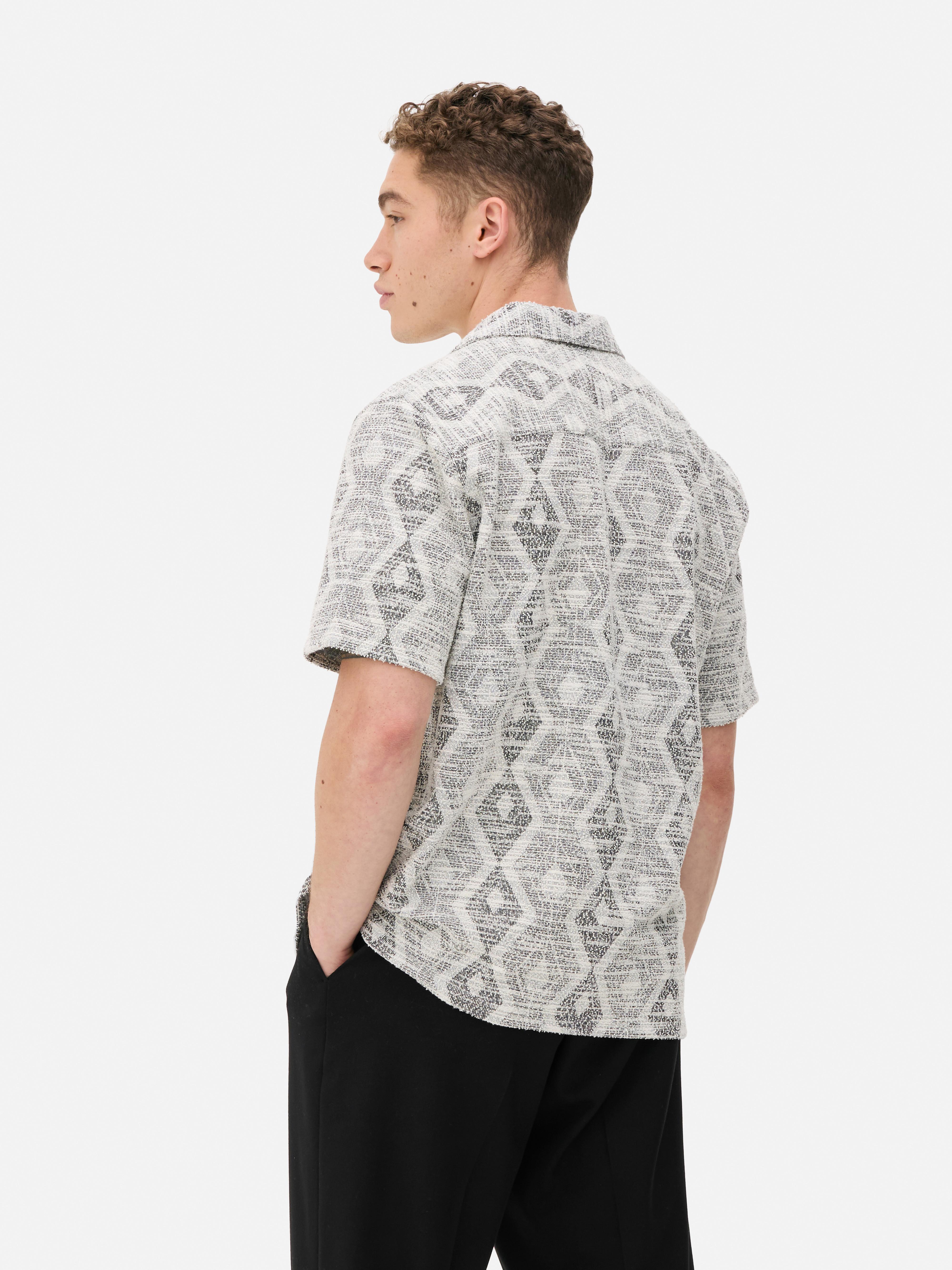 Cămașă cu nasturi și model geometric - Gri - Bărbați | Primark
