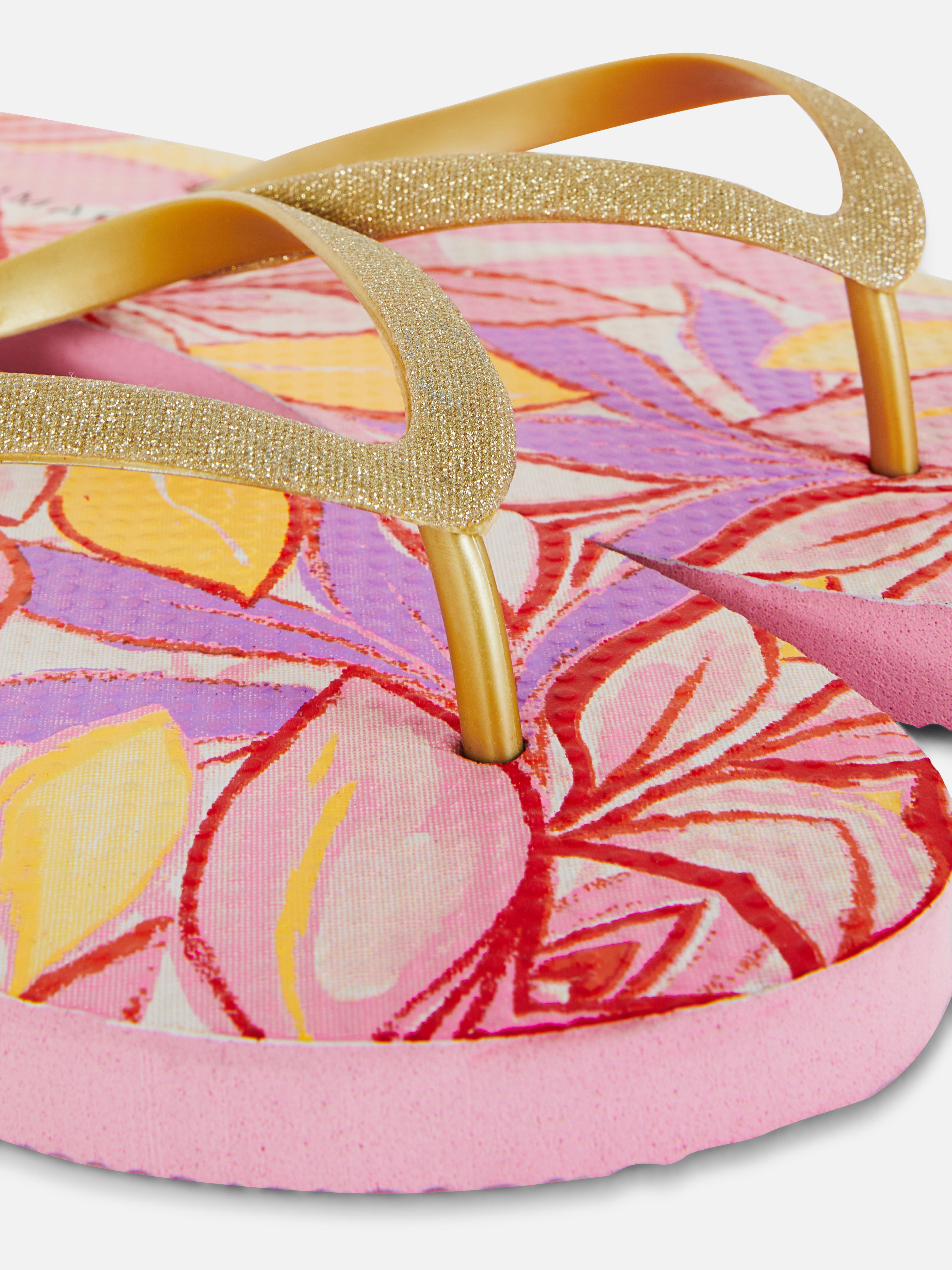 Papuci cu aspect metalizat și vârf deschis - Fucsia - Femei | Primark