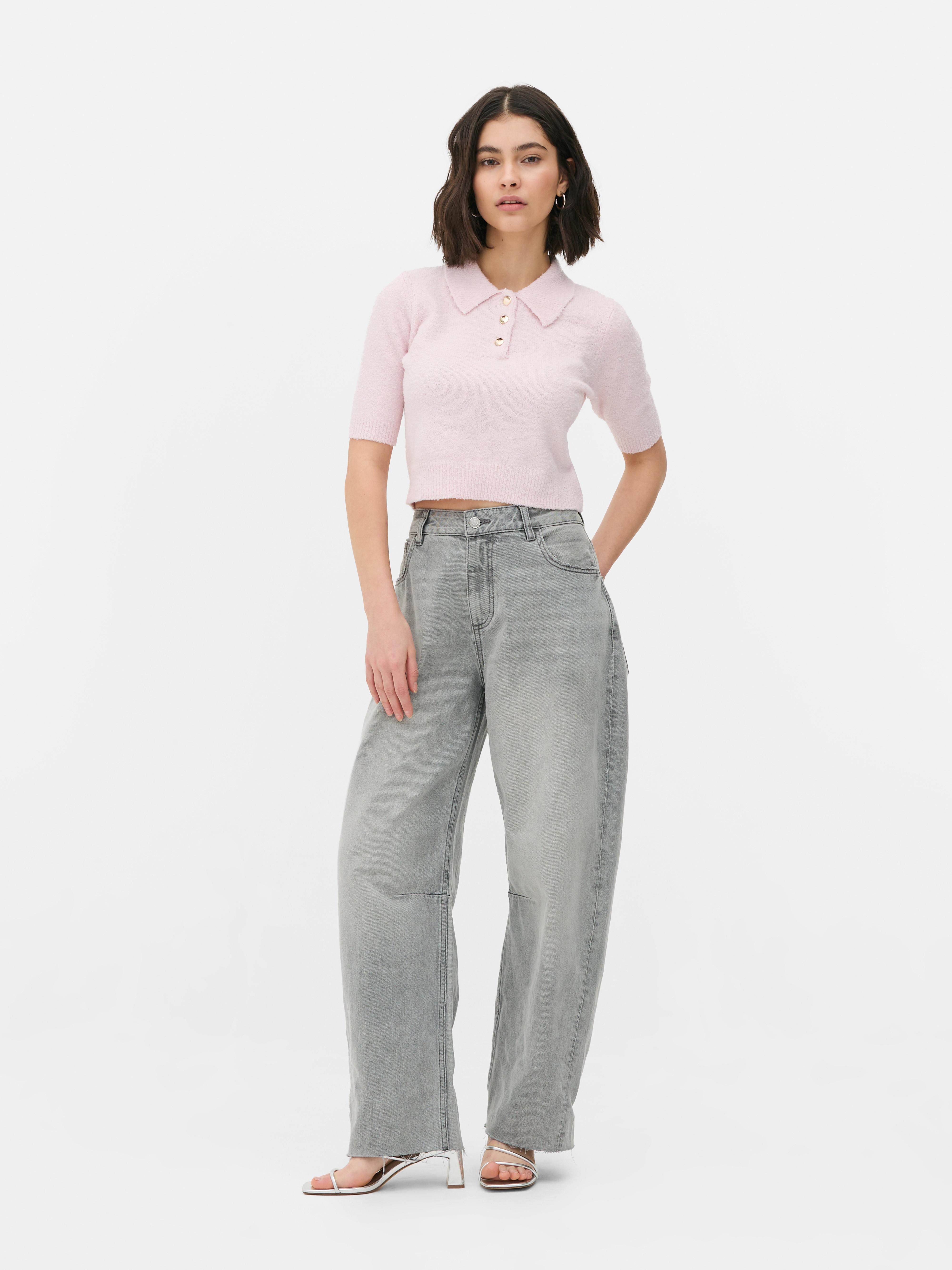 Trui met knoopkraag en korte mouwen - Roze - Dames | Primark Trui met knoopkraag en korte mouwen - Roze - Dames | Primark