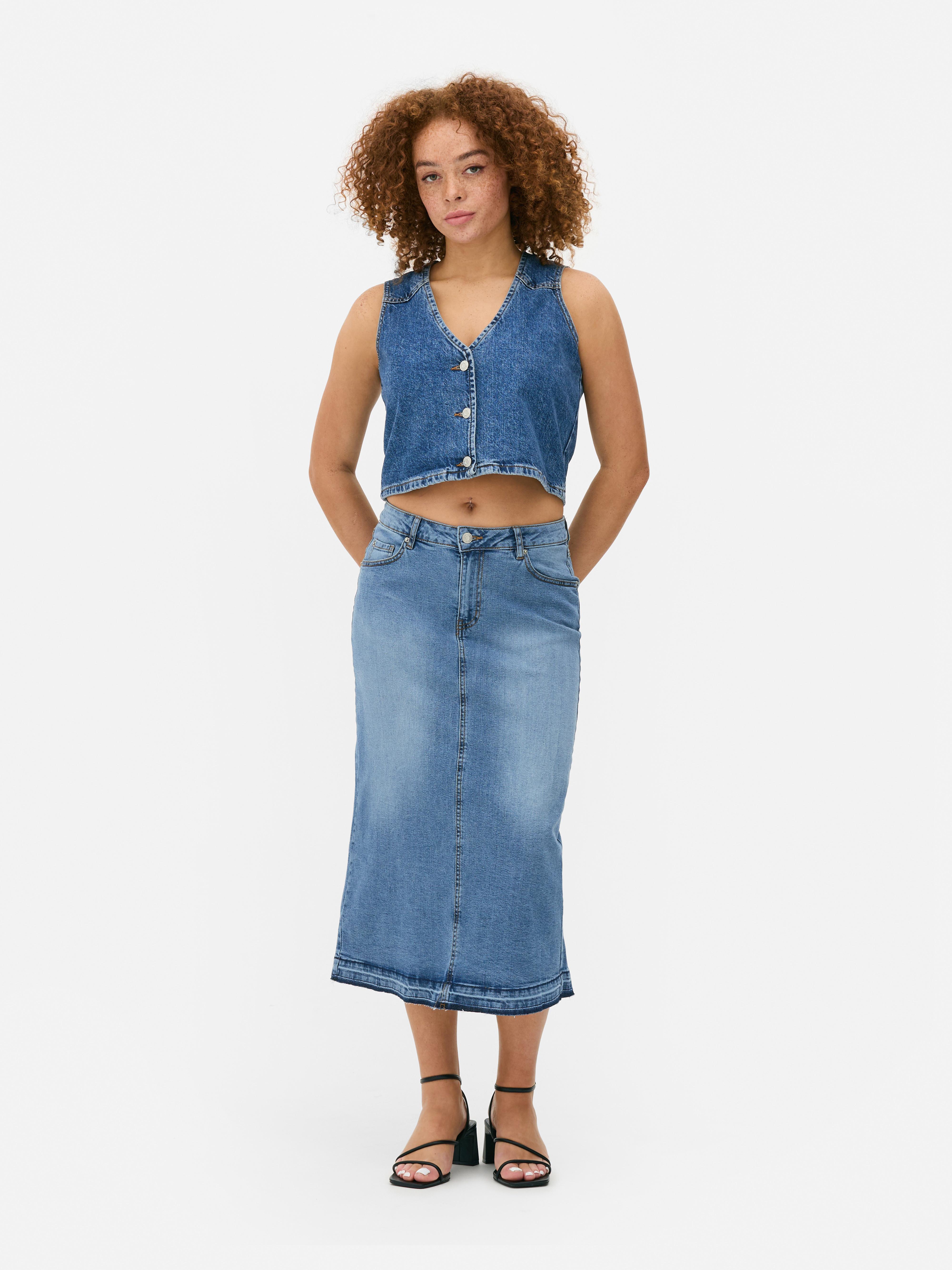 Midi-Jeansrock - Mittelblau - Damen | Primark