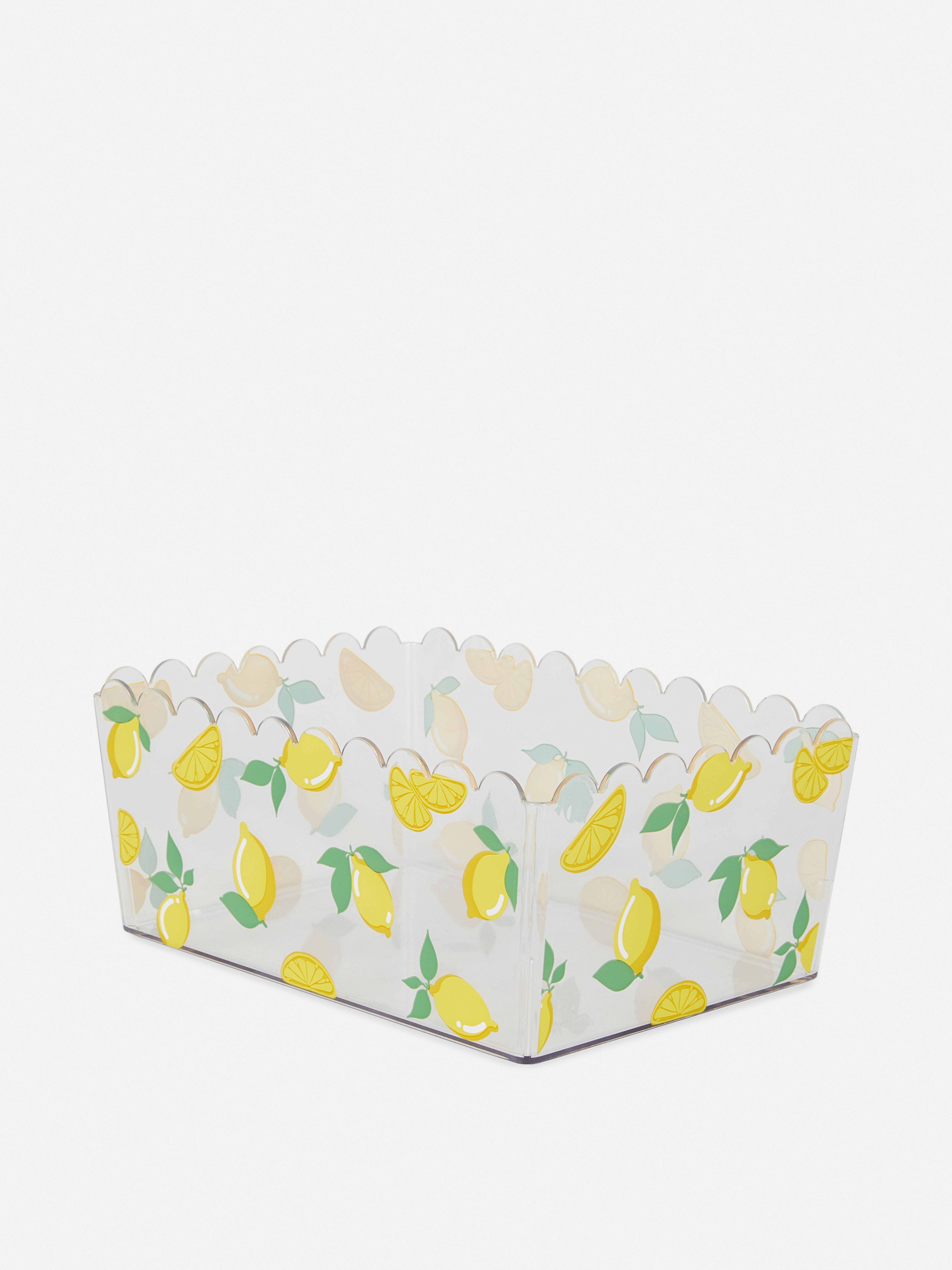 Organizer mit Bogenkante und Kirschmotiv - Zitronengelb | Primark