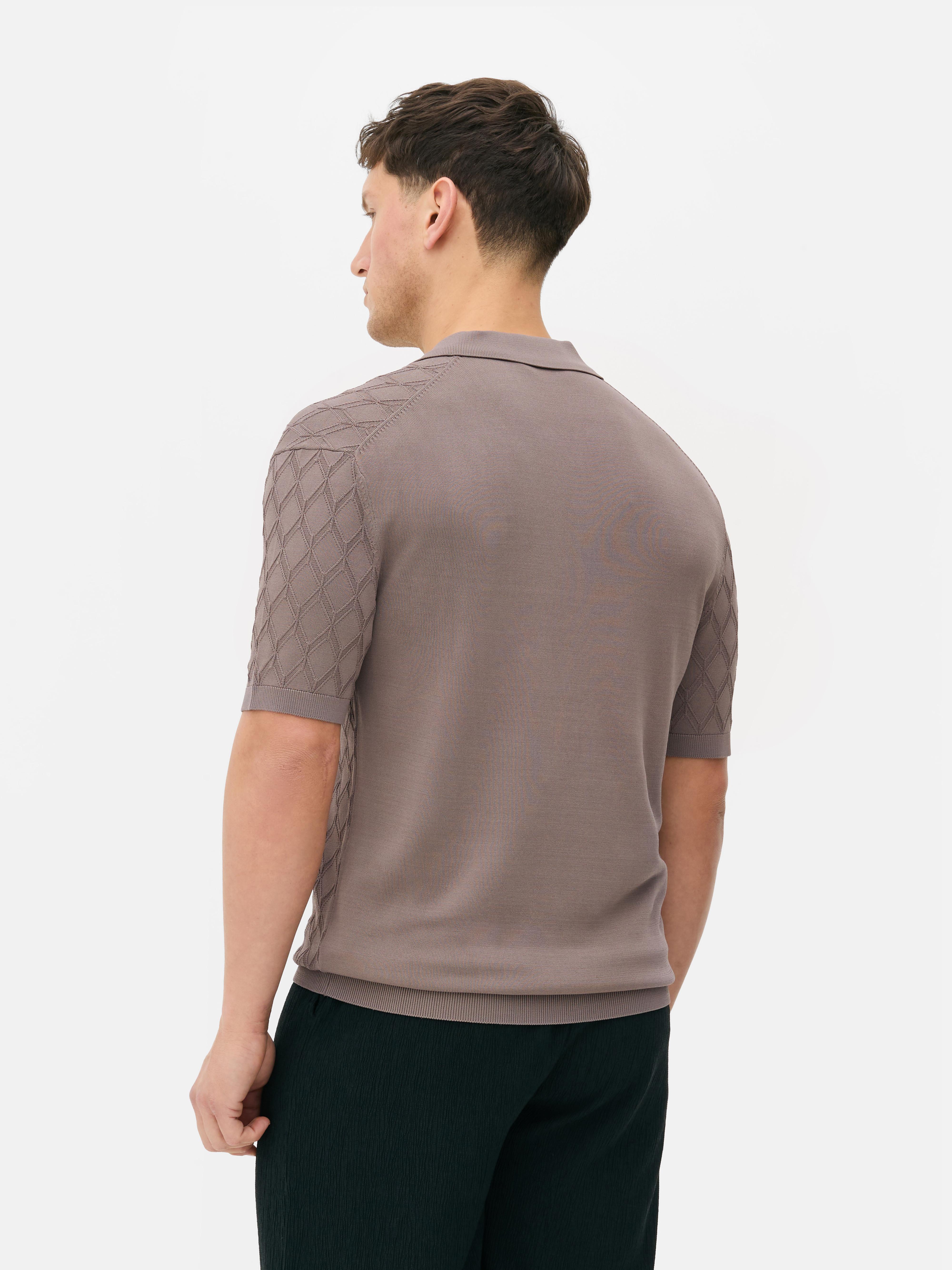 Polo strutturata con colletto da rugby - Pietra - Uomo | Primark