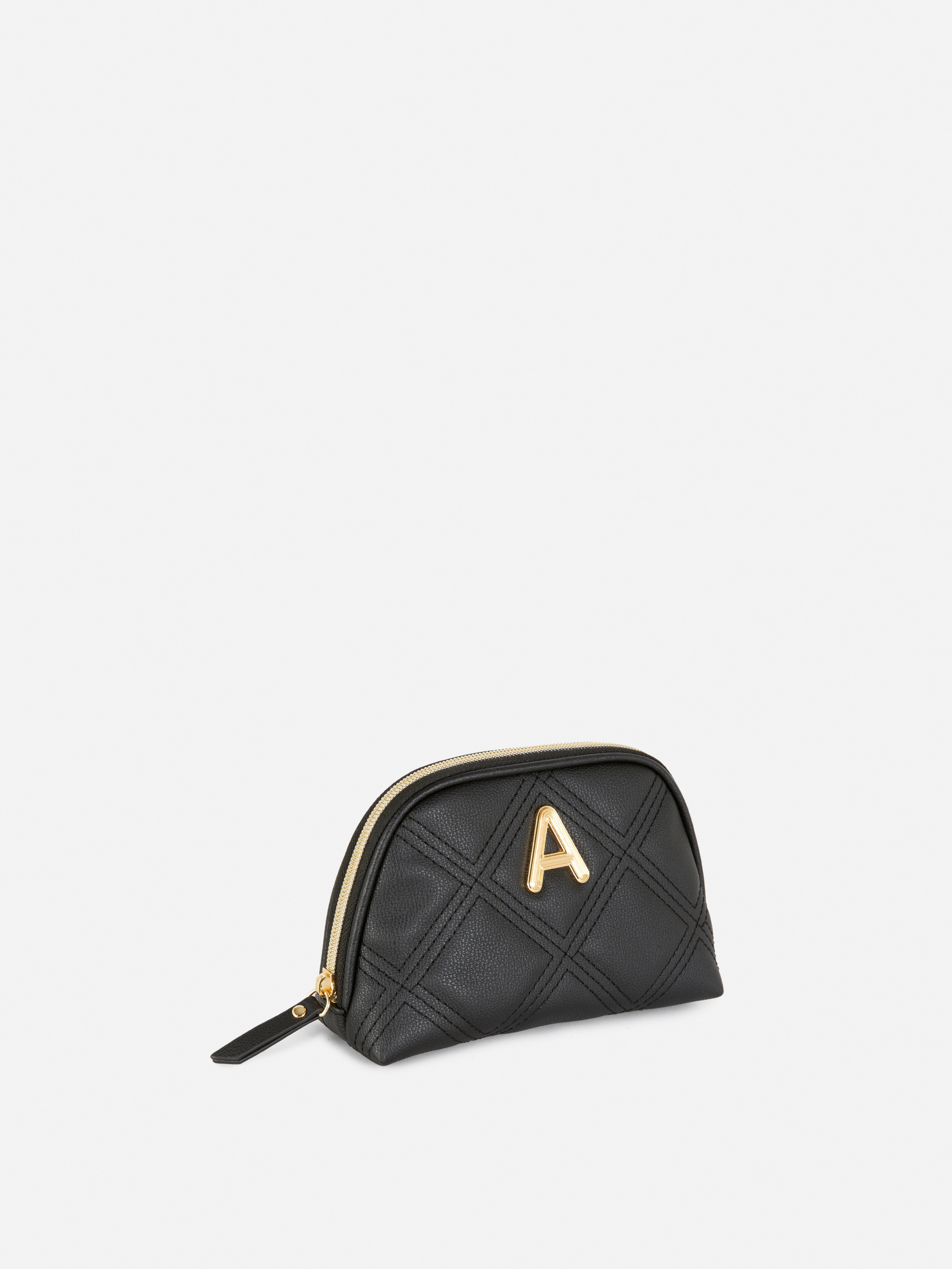 Diamond Quilted Initial Mini Makeup Bag | Penneys