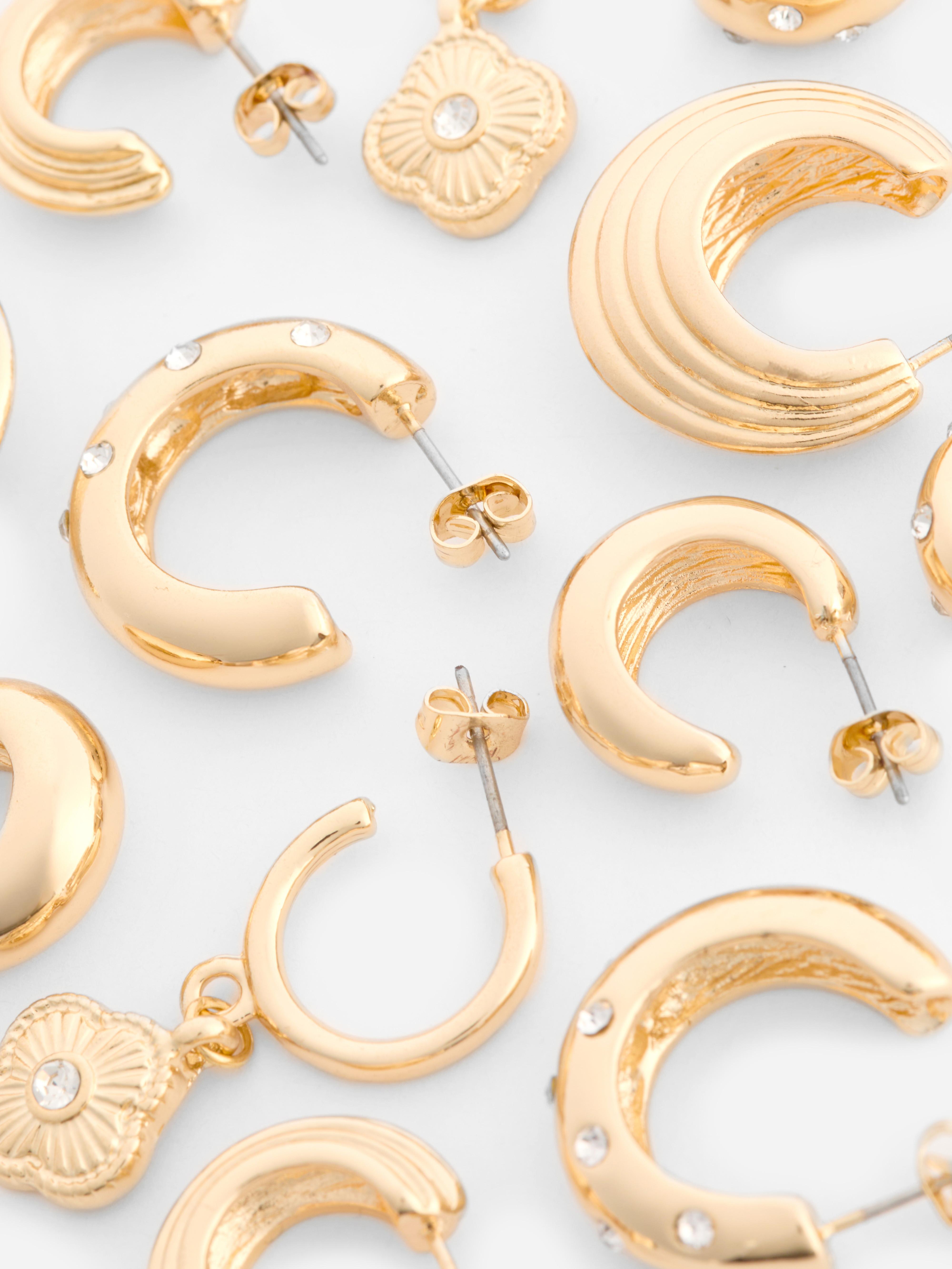 Womens 6pk Hoop Earrings - Yellow | Penneys