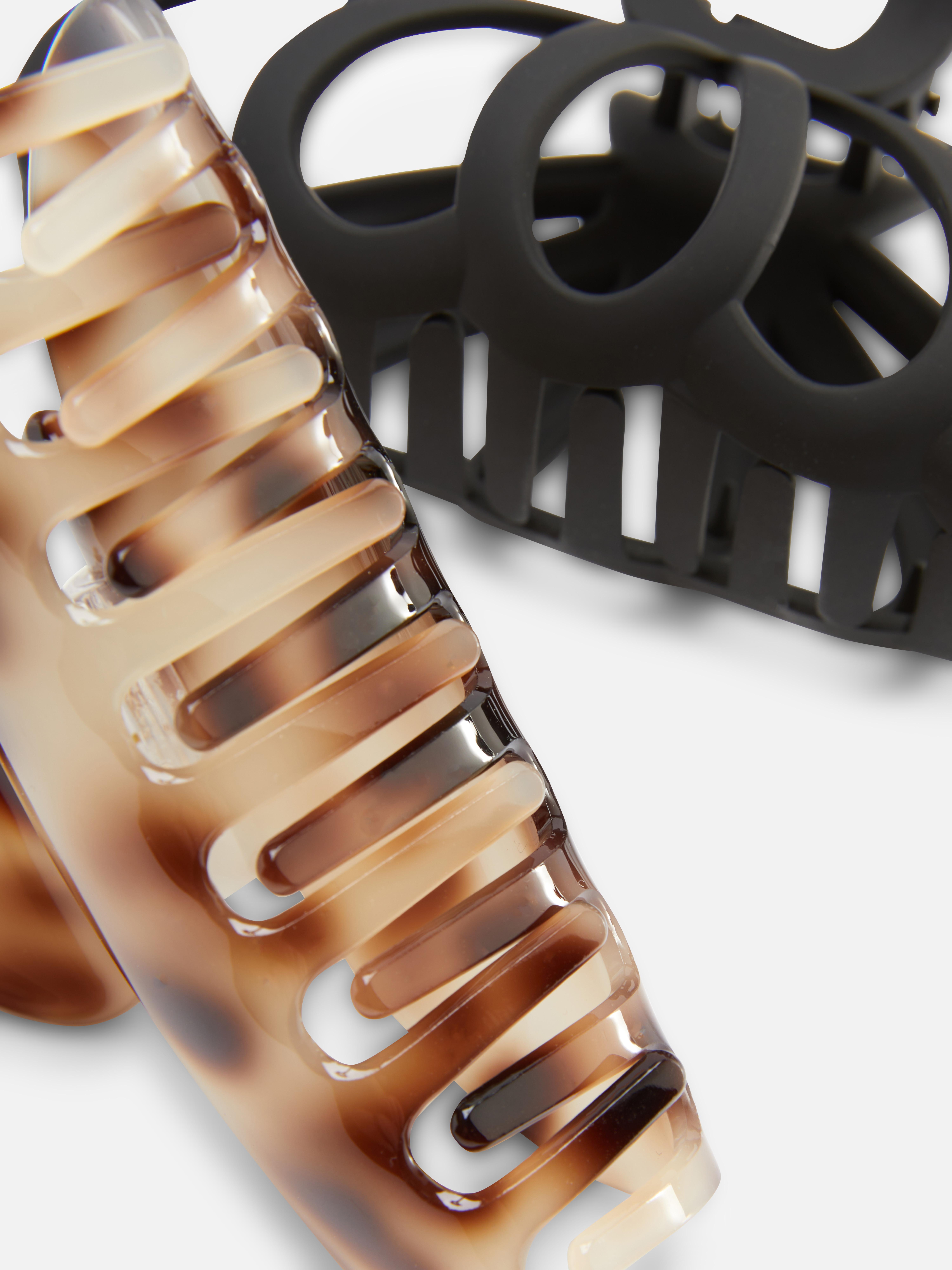 Brown 2pk Mixed Hair Clips | Primark