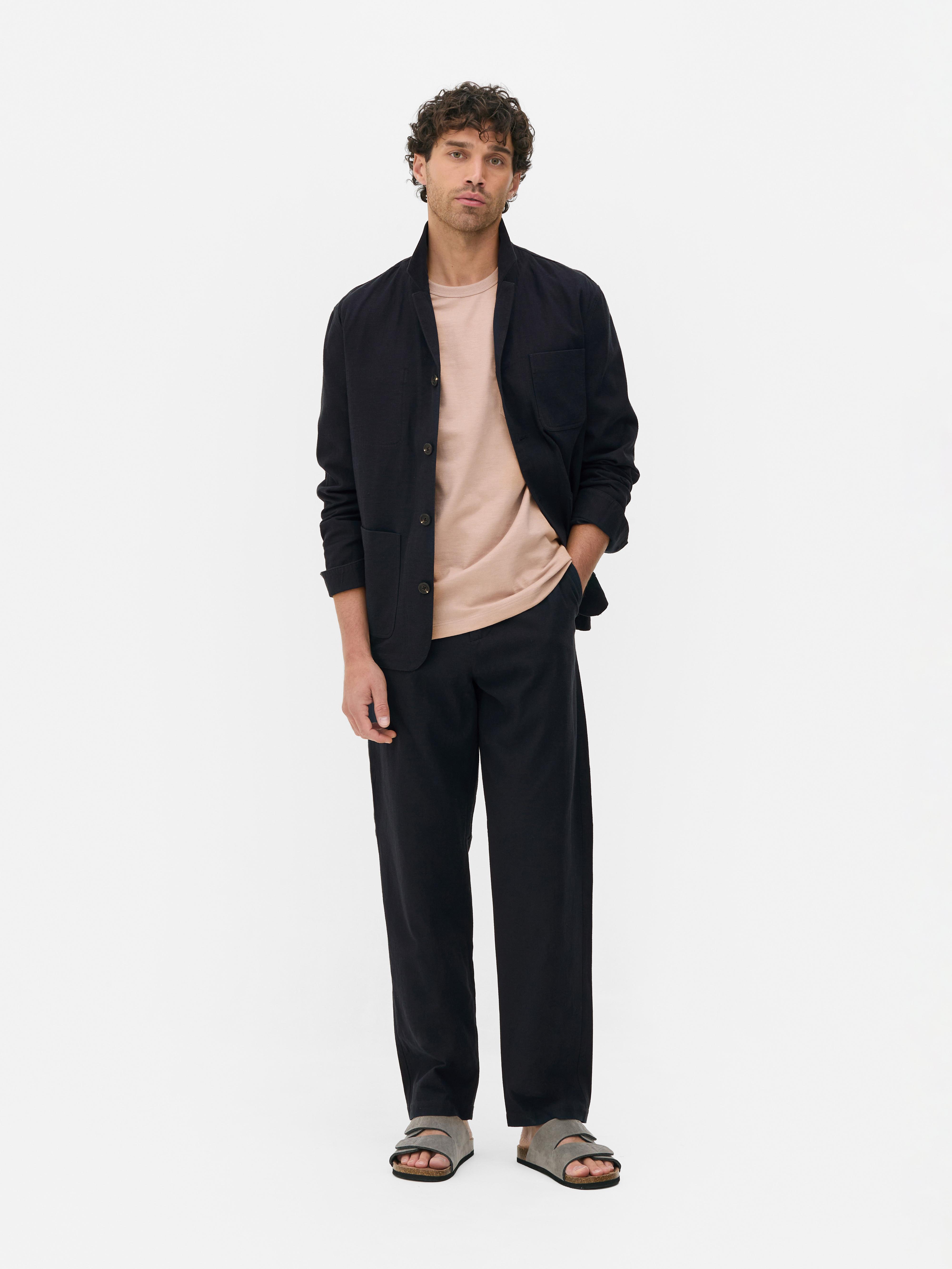 Men's Navy Textured Button-Up Blazer | Penneys