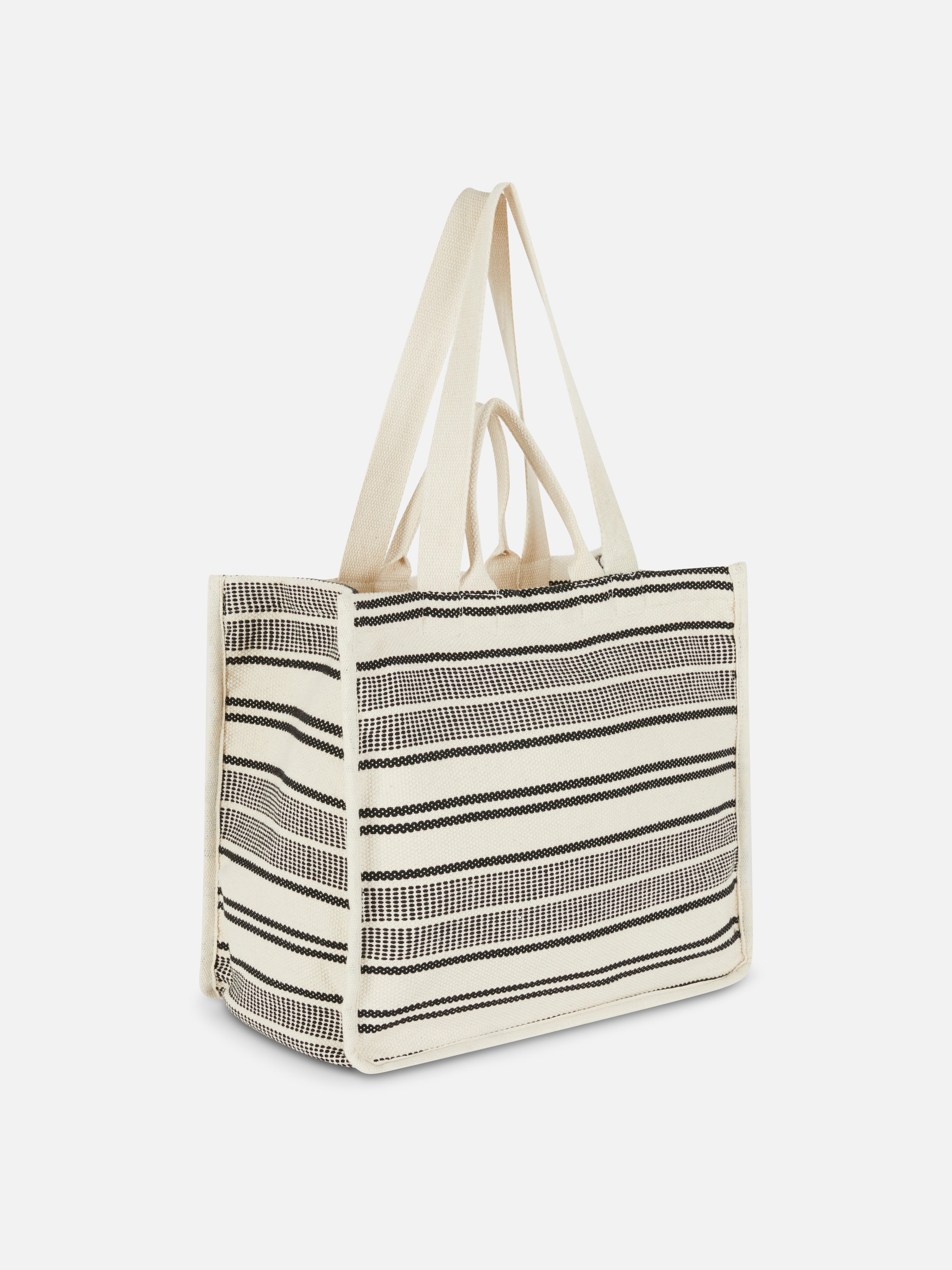 Women's Black Jacquard Beach Bag | Primark