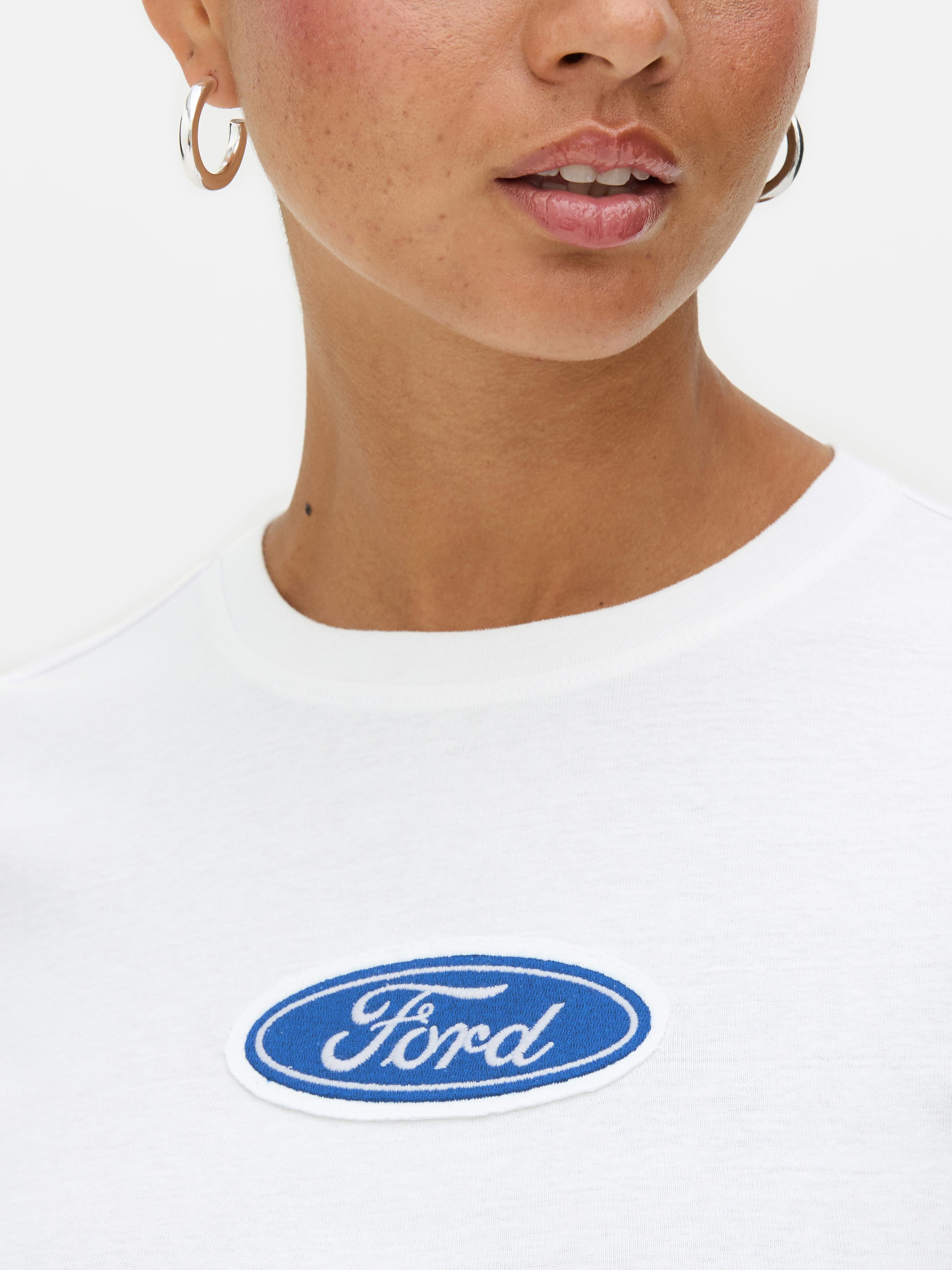 Women's White Ford Graphic Baby T-Shirt | Primark