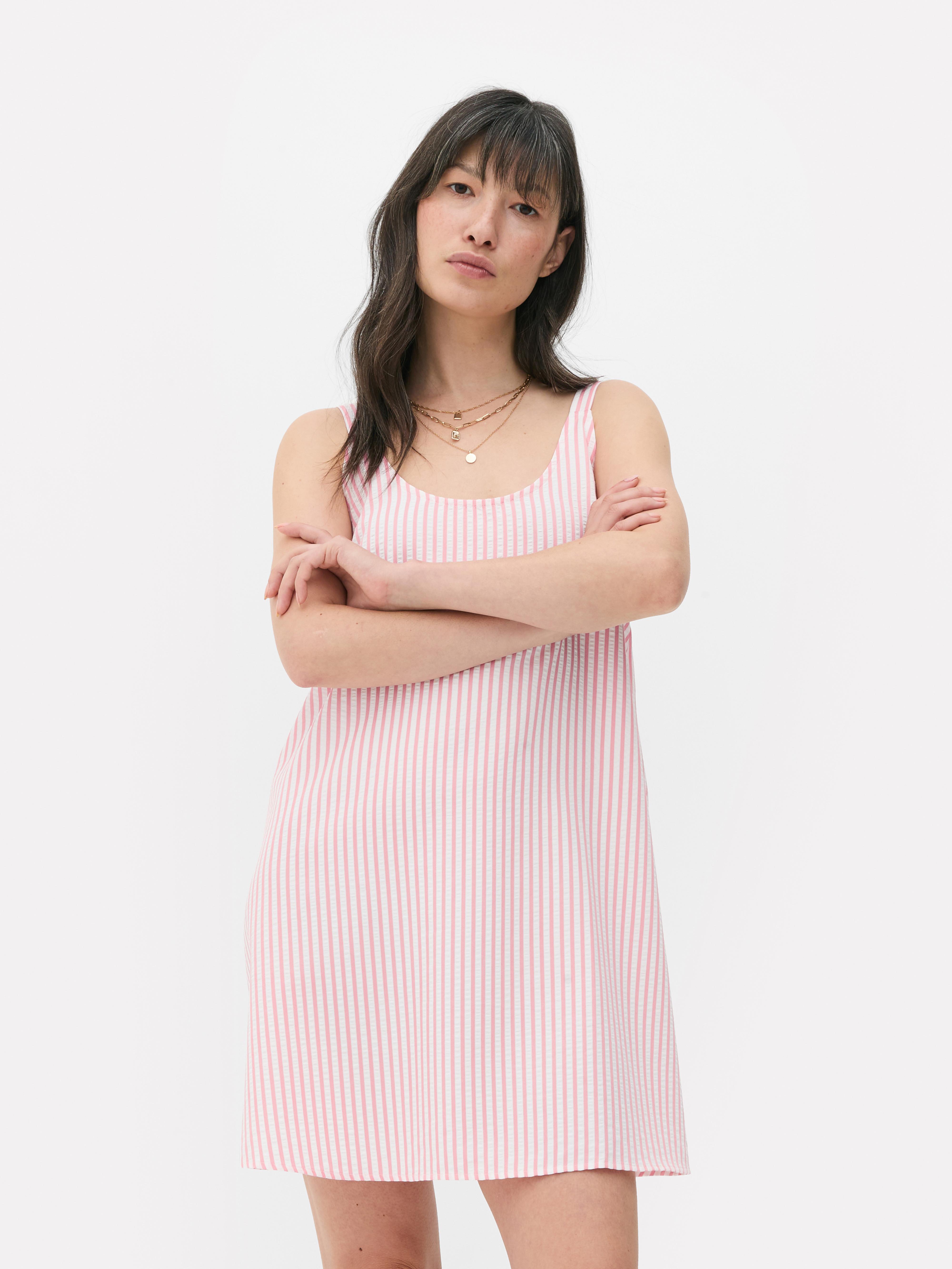 Mini robe en seersucker à bretelles - Rose - Femme | Primark