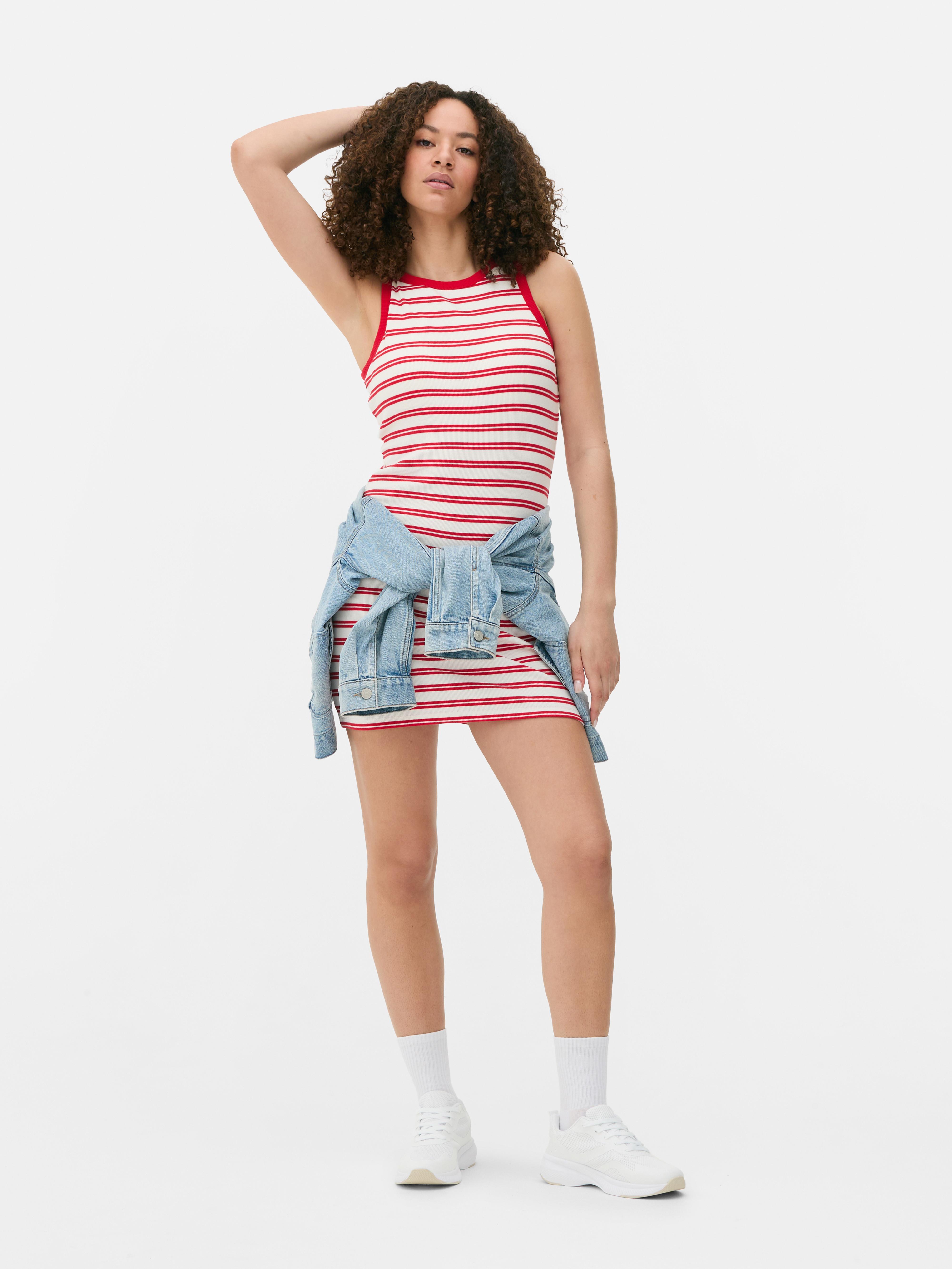 Women's Red Ribbed Racerback Mini Dress | Primark