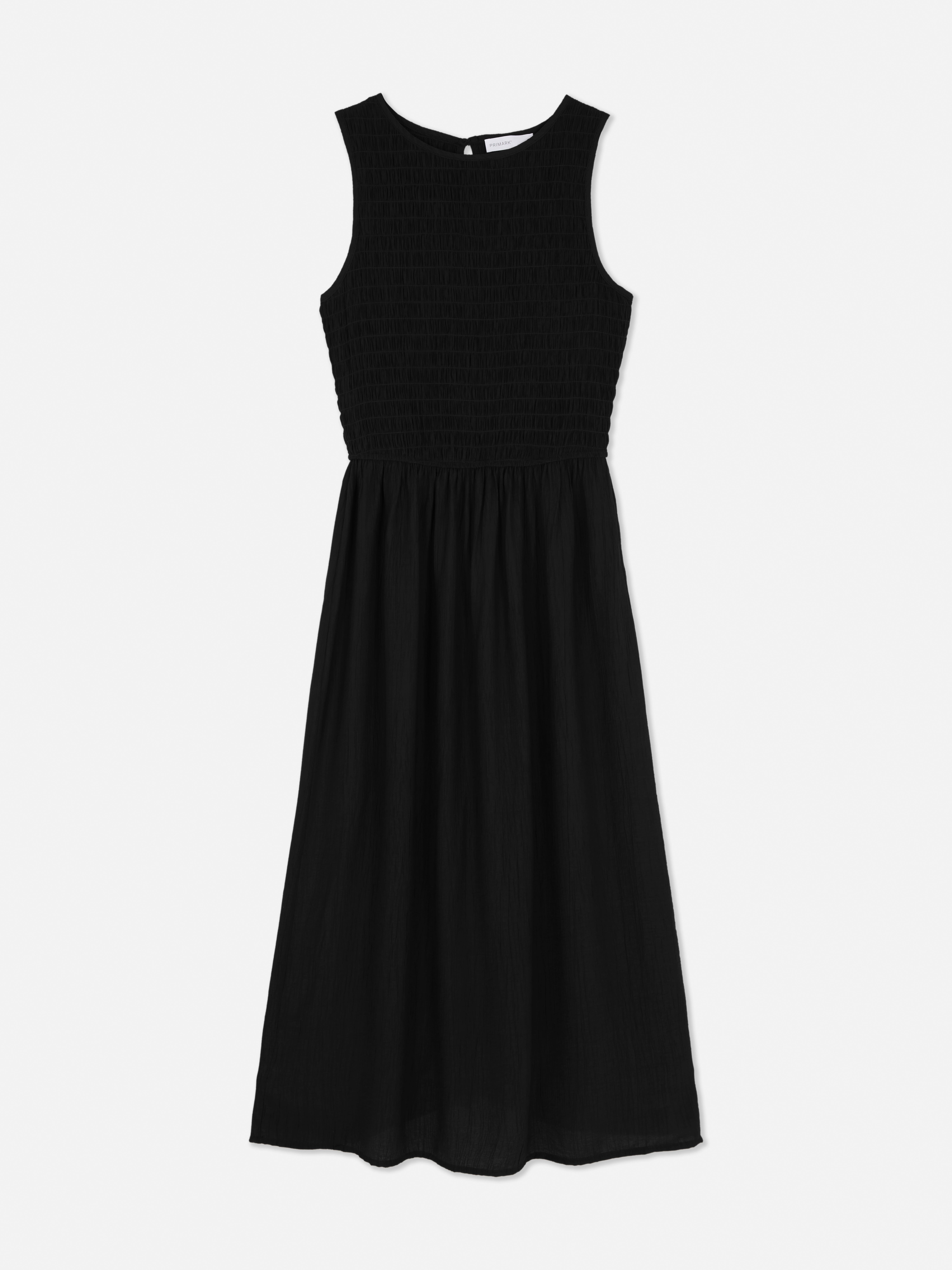 Robe mi-longue sans manches à corsage froncé - Noir - Femme | Primark