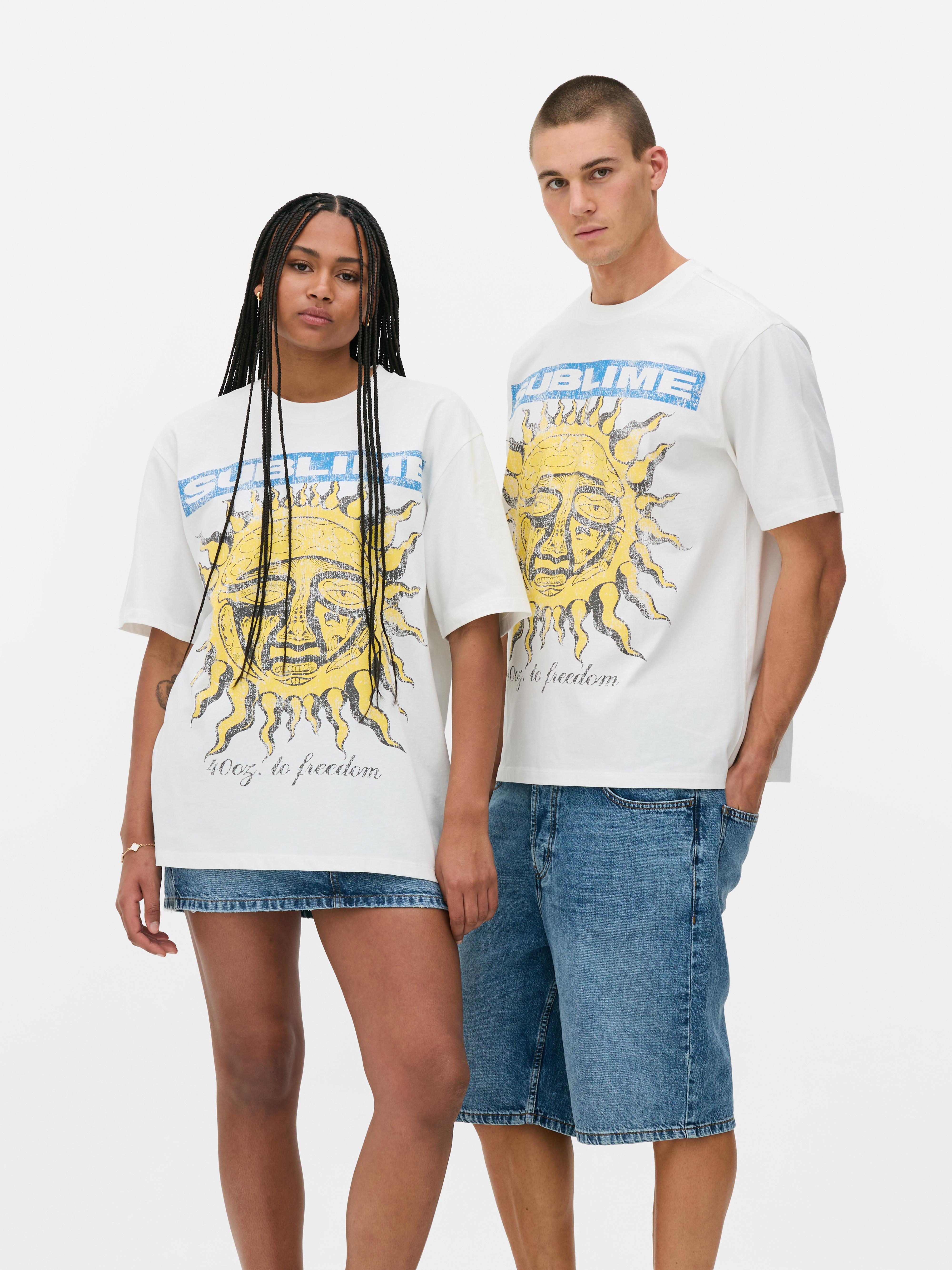 Men's Ecru Sublime Crew Neck Tee | Penneys