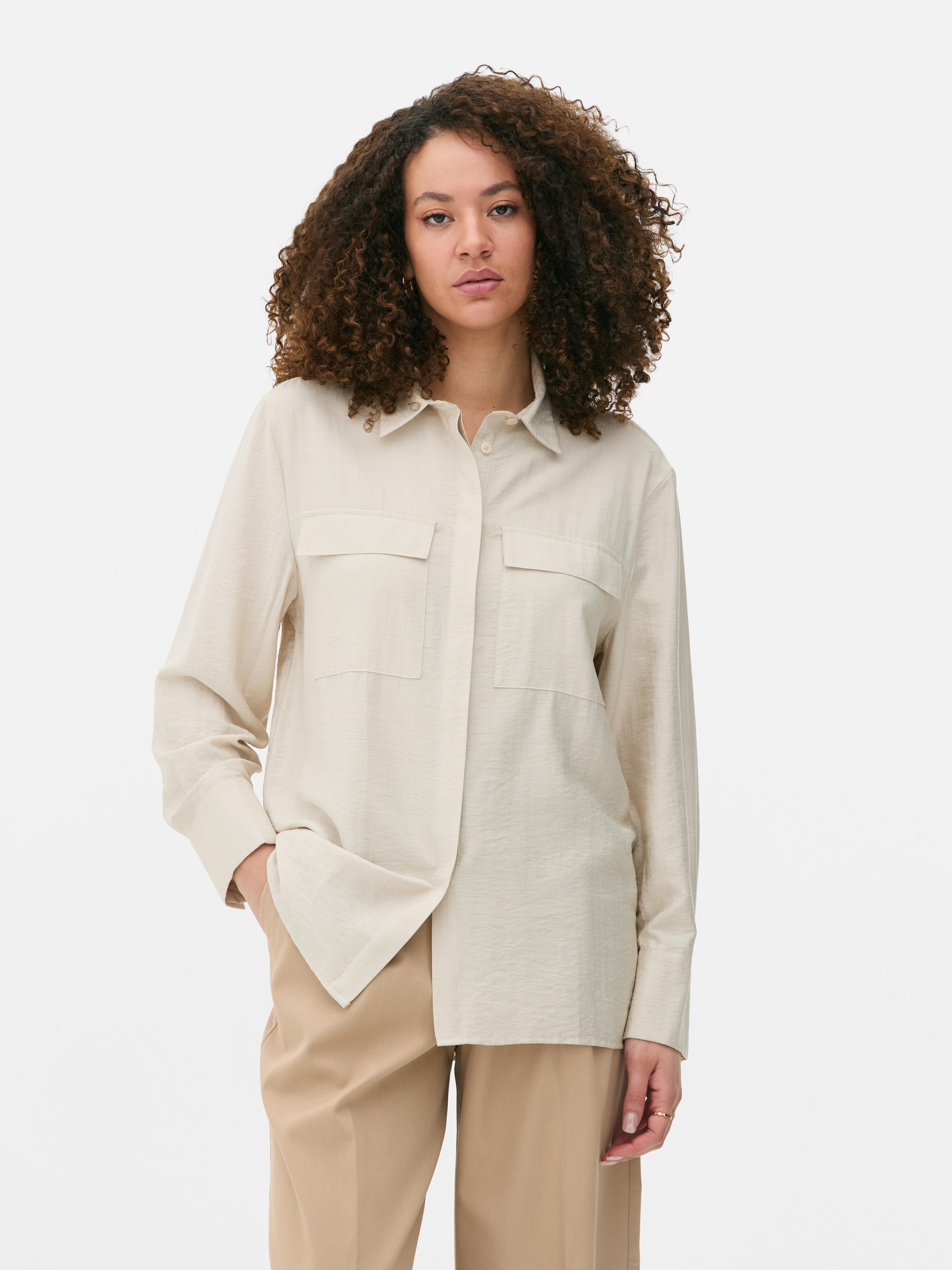 Women's Stone Collared Utility Shirt | Primark