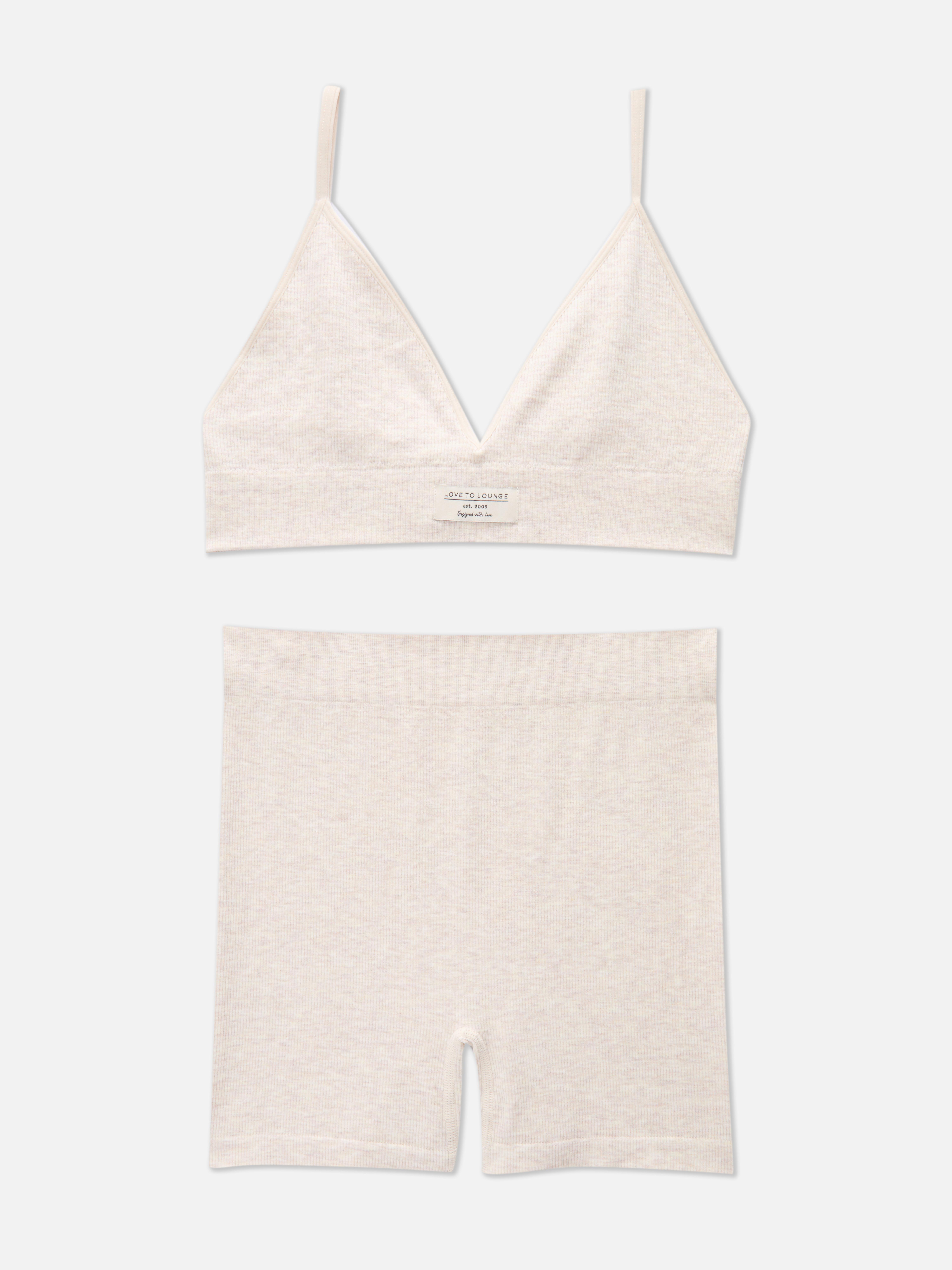 Ensemble sans coutures avec short Love To Lounge - Écru - Femme | Primark