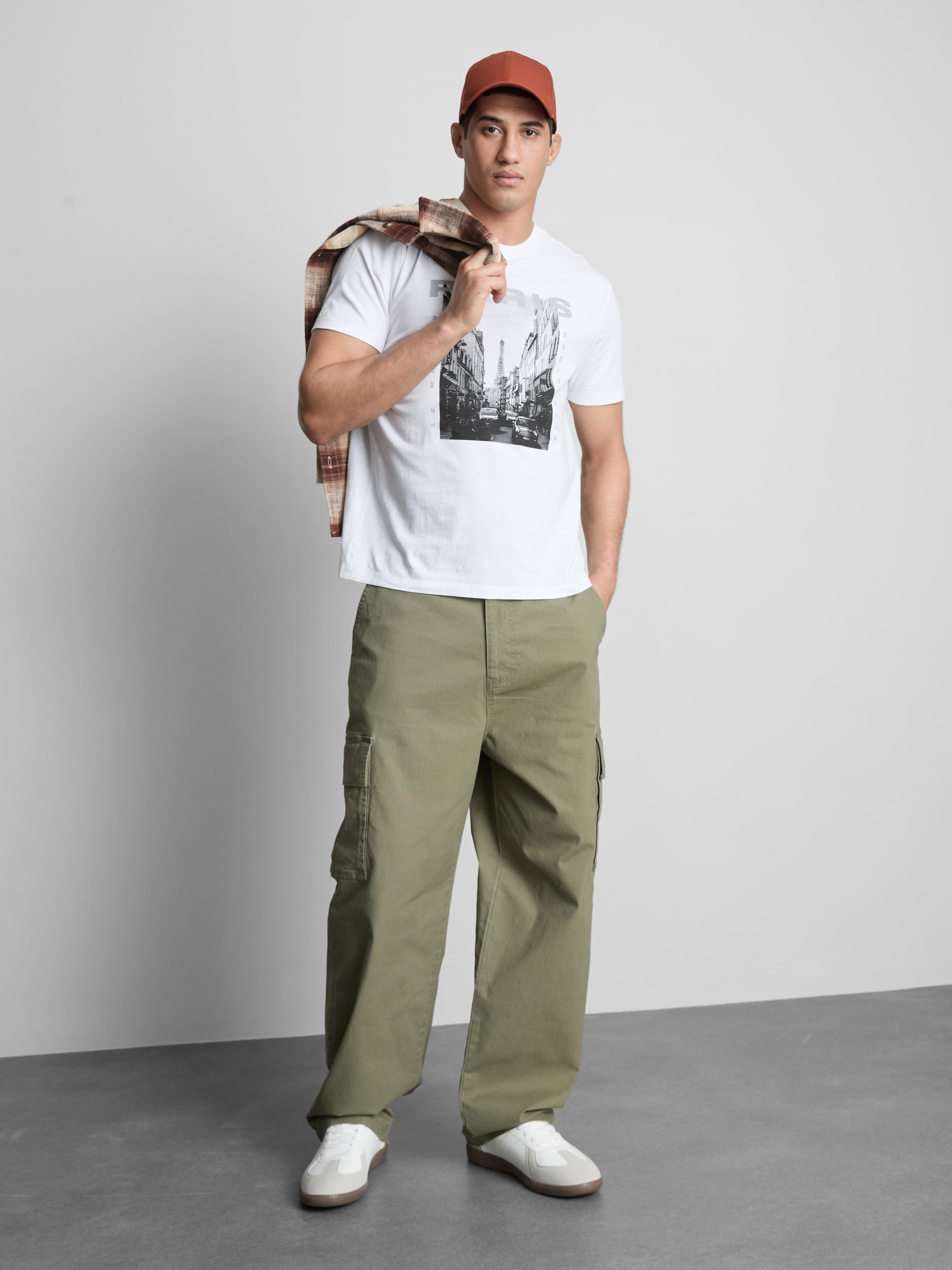 Mens White Paris Graphic Short Sleeve T-Shirt | Primark