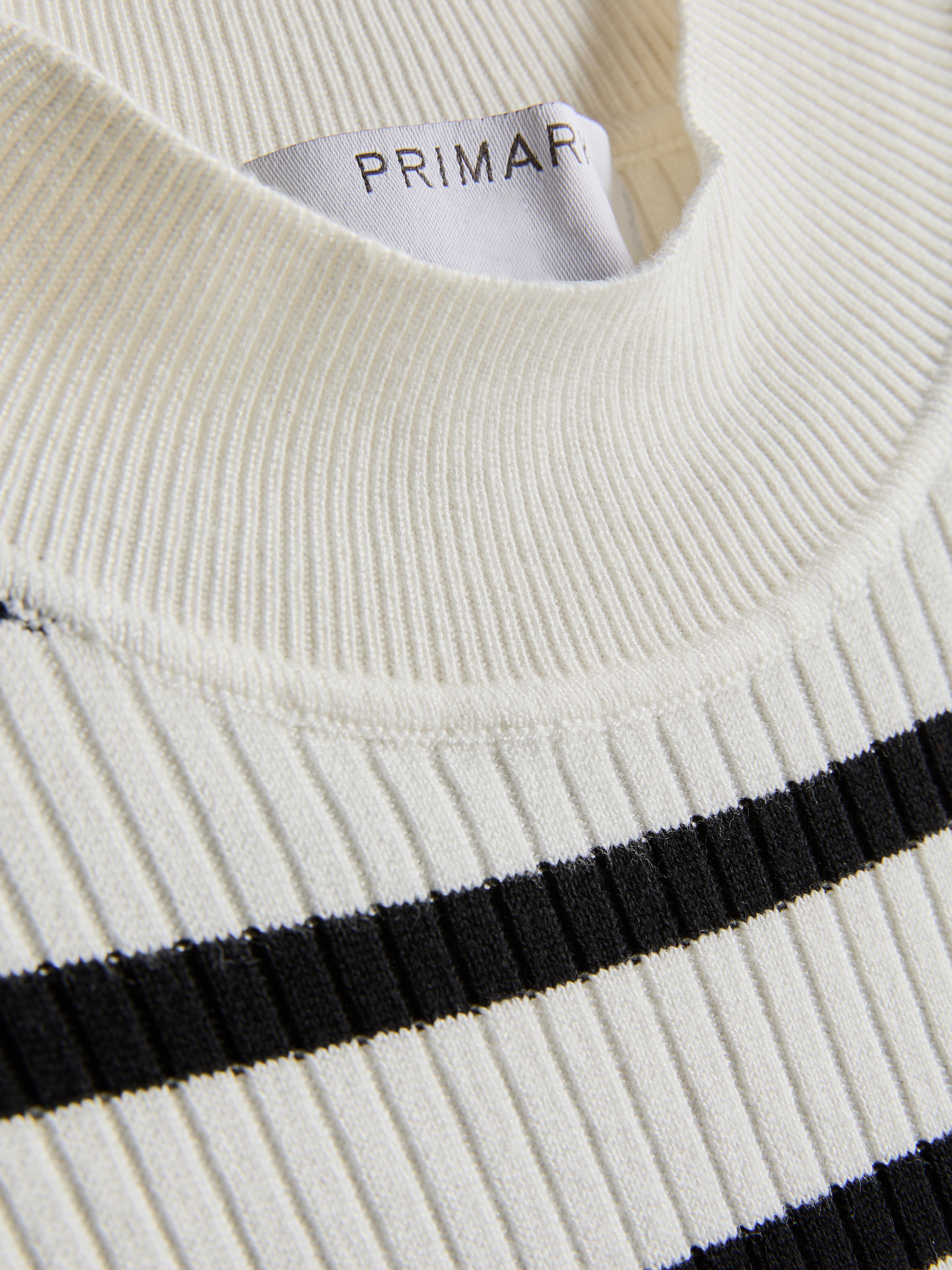 Women's Black/White Ribbed Turtleneck Sweater | Primark