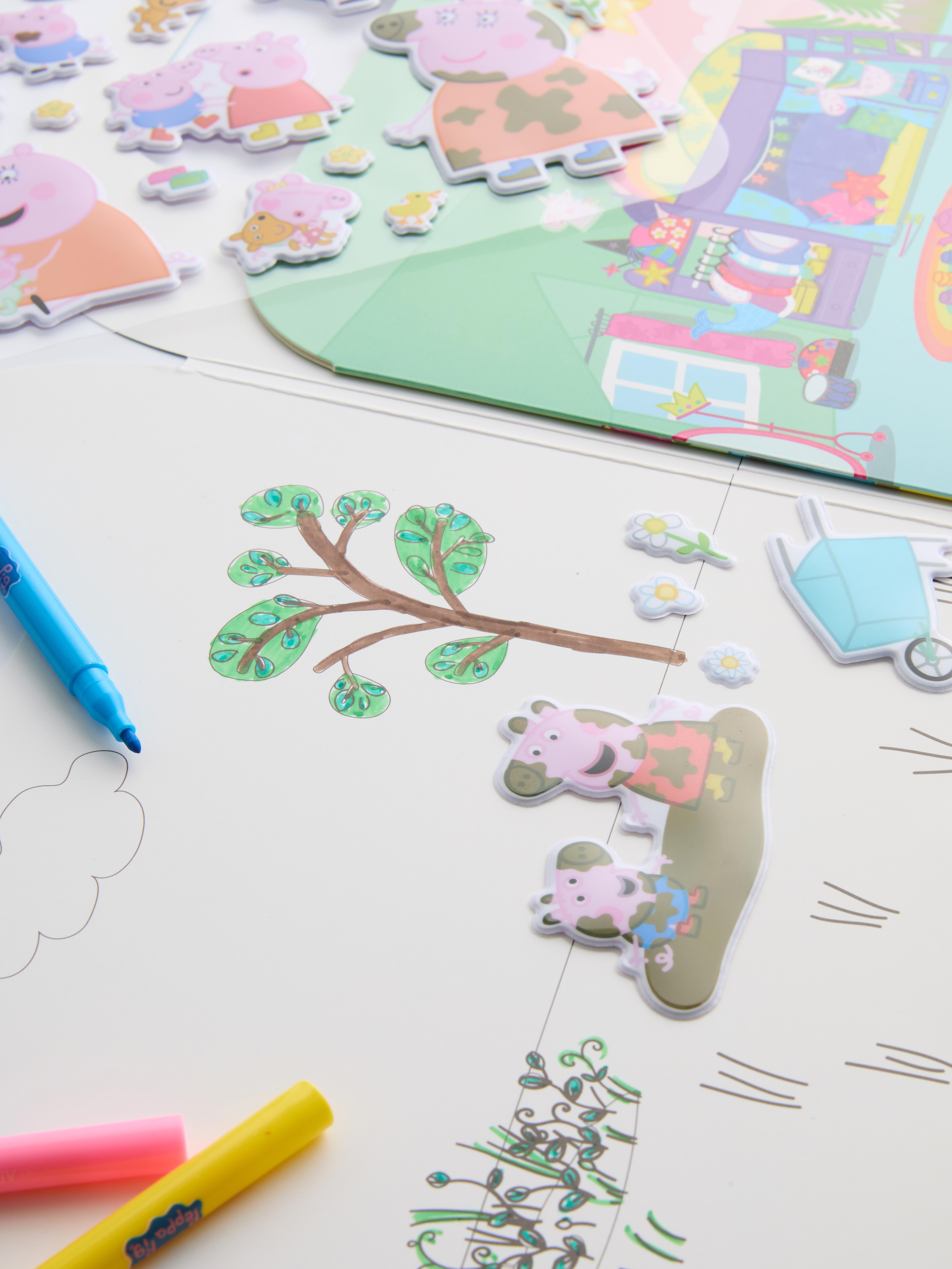 Pink Peppa Pig Sticker And Pen Set | Primark