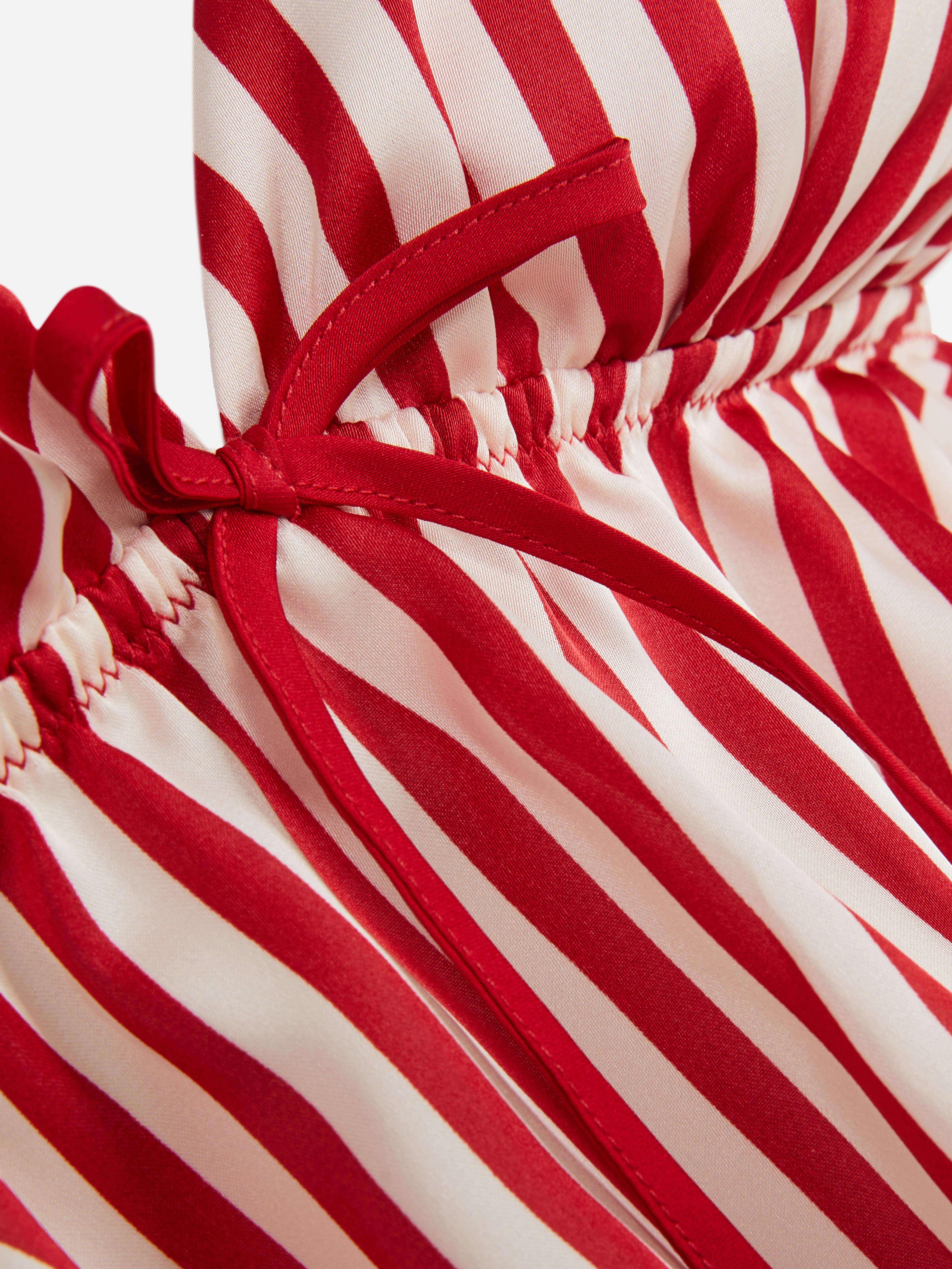 Fließender, gestreifter Bralette-BH aus Satin - Rot - Damen | Primark