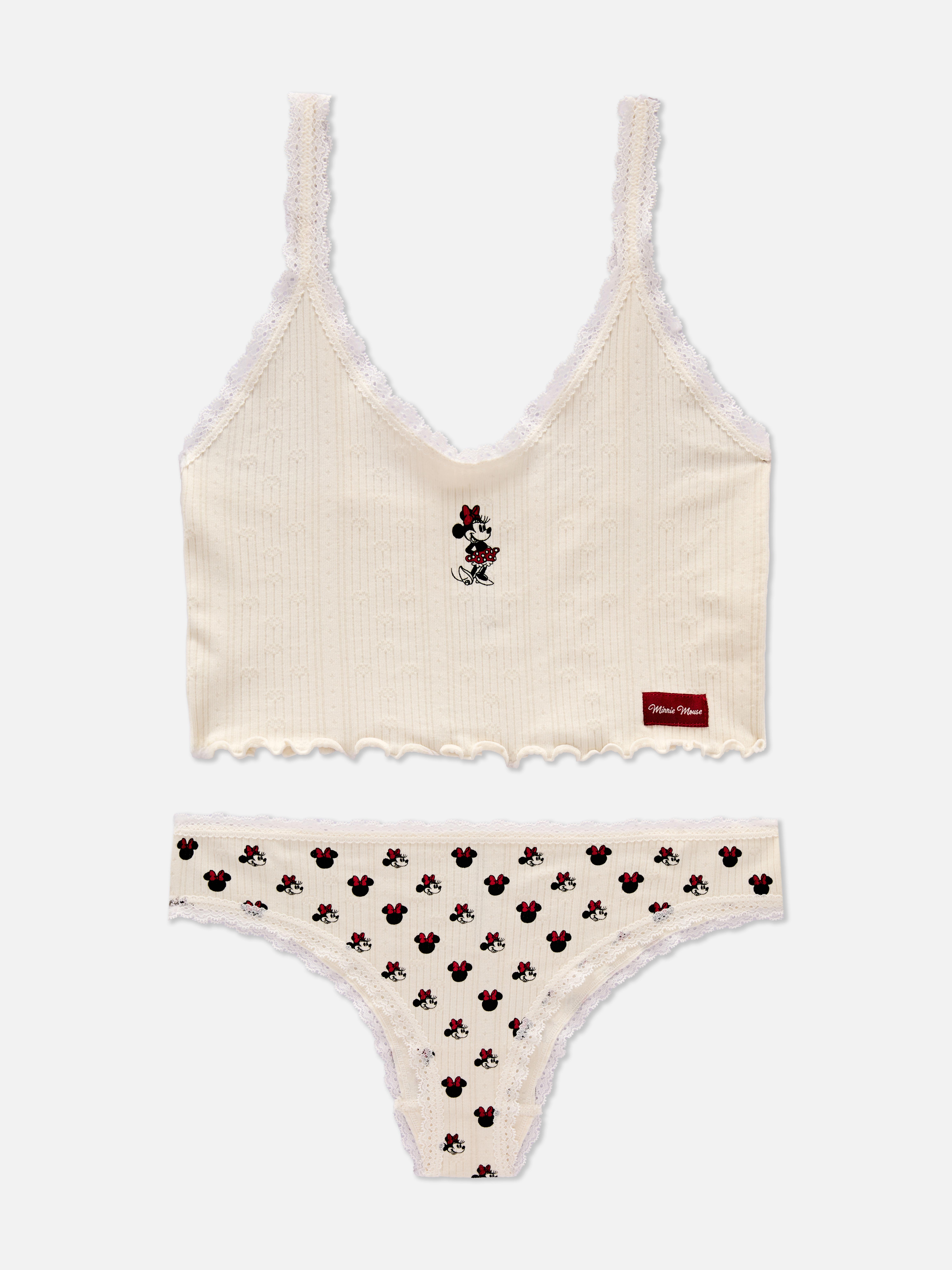 Set con camiseta de tirantes de Minnie Mouse, Disney - Color crema ...