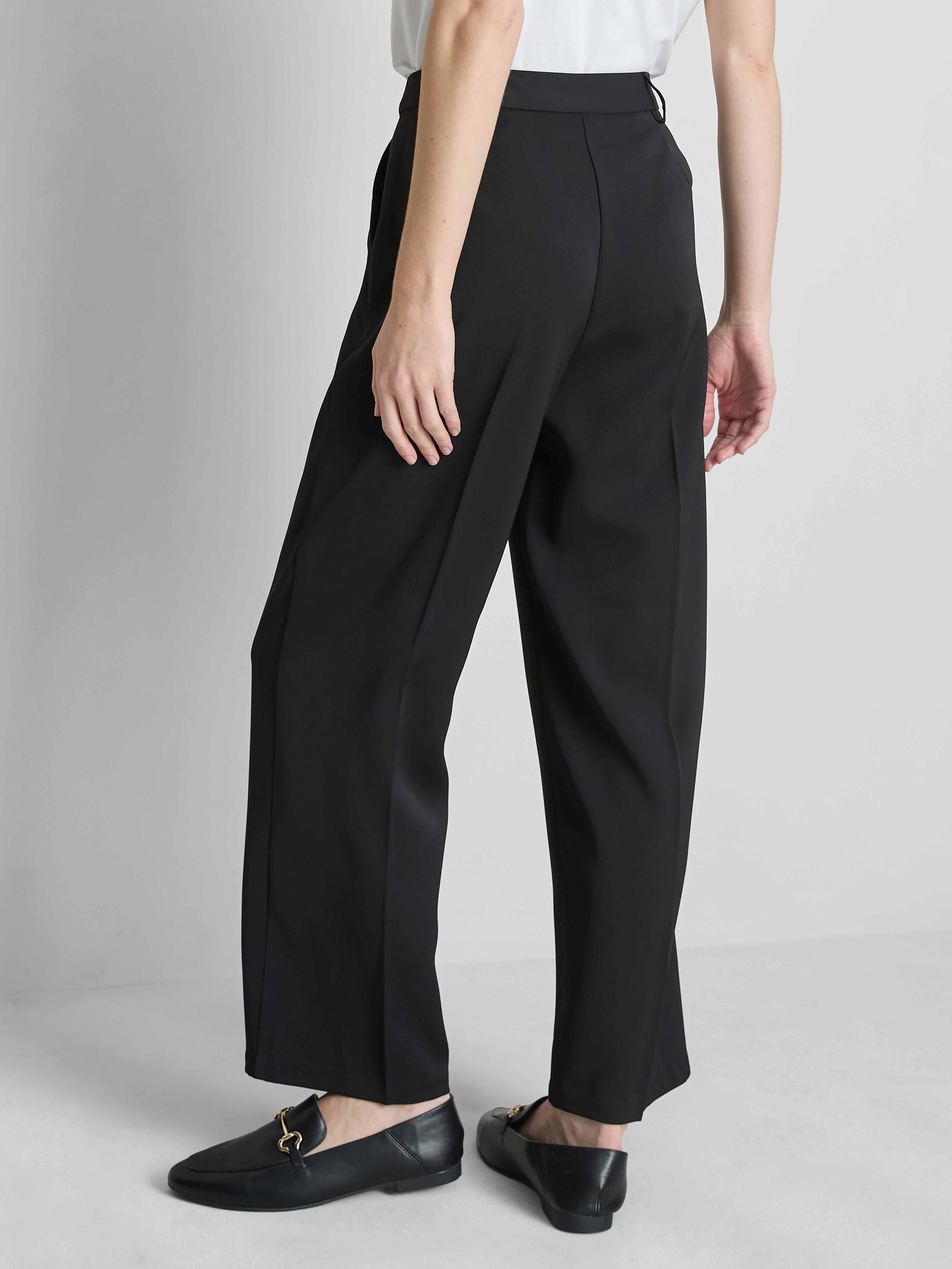 Womens Black Lila Straight Leg Trousers | Short Length | Primark