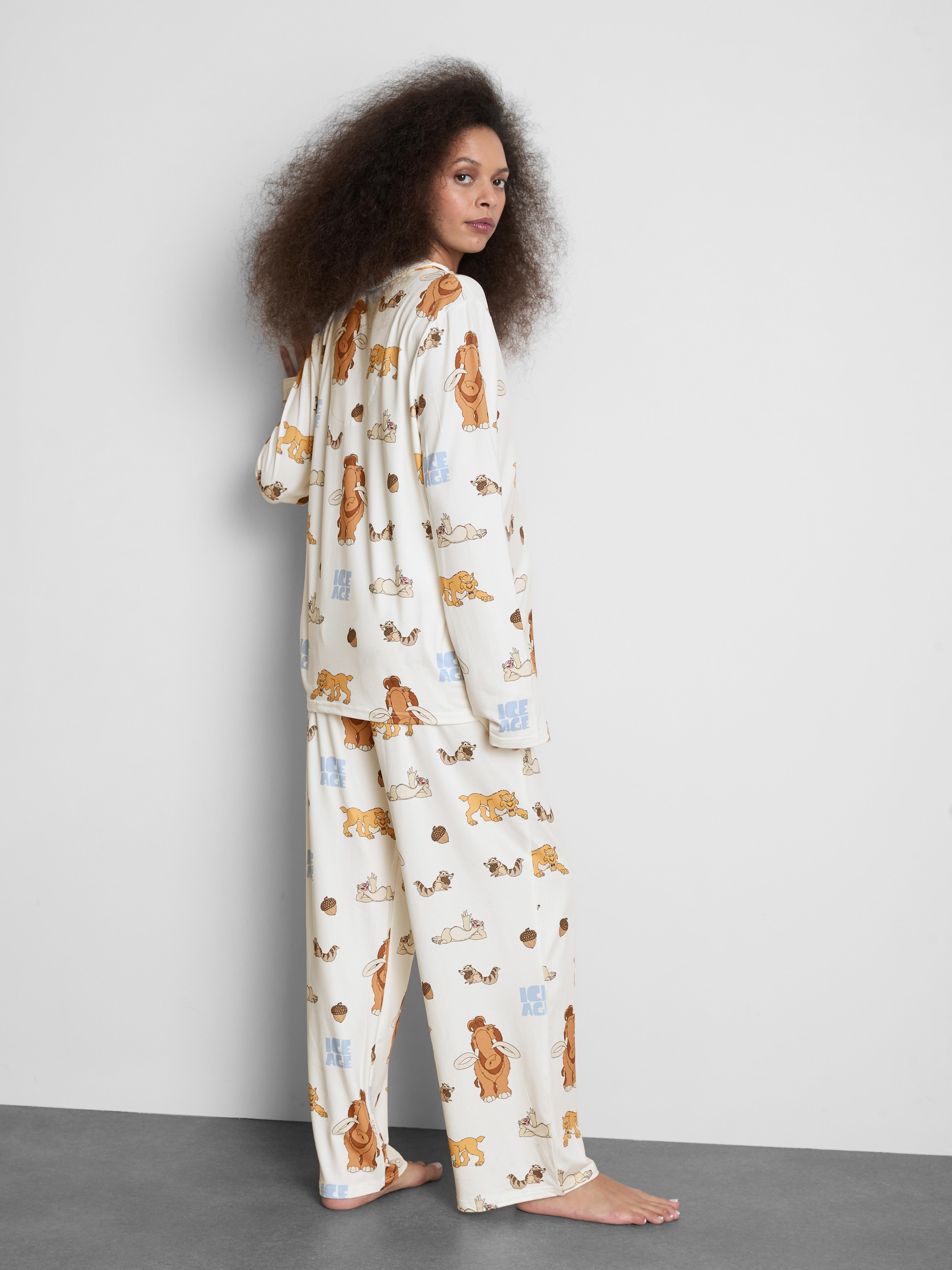 Womens Ivory Ice Age Printed Boyfriend Pyjamas | Primark