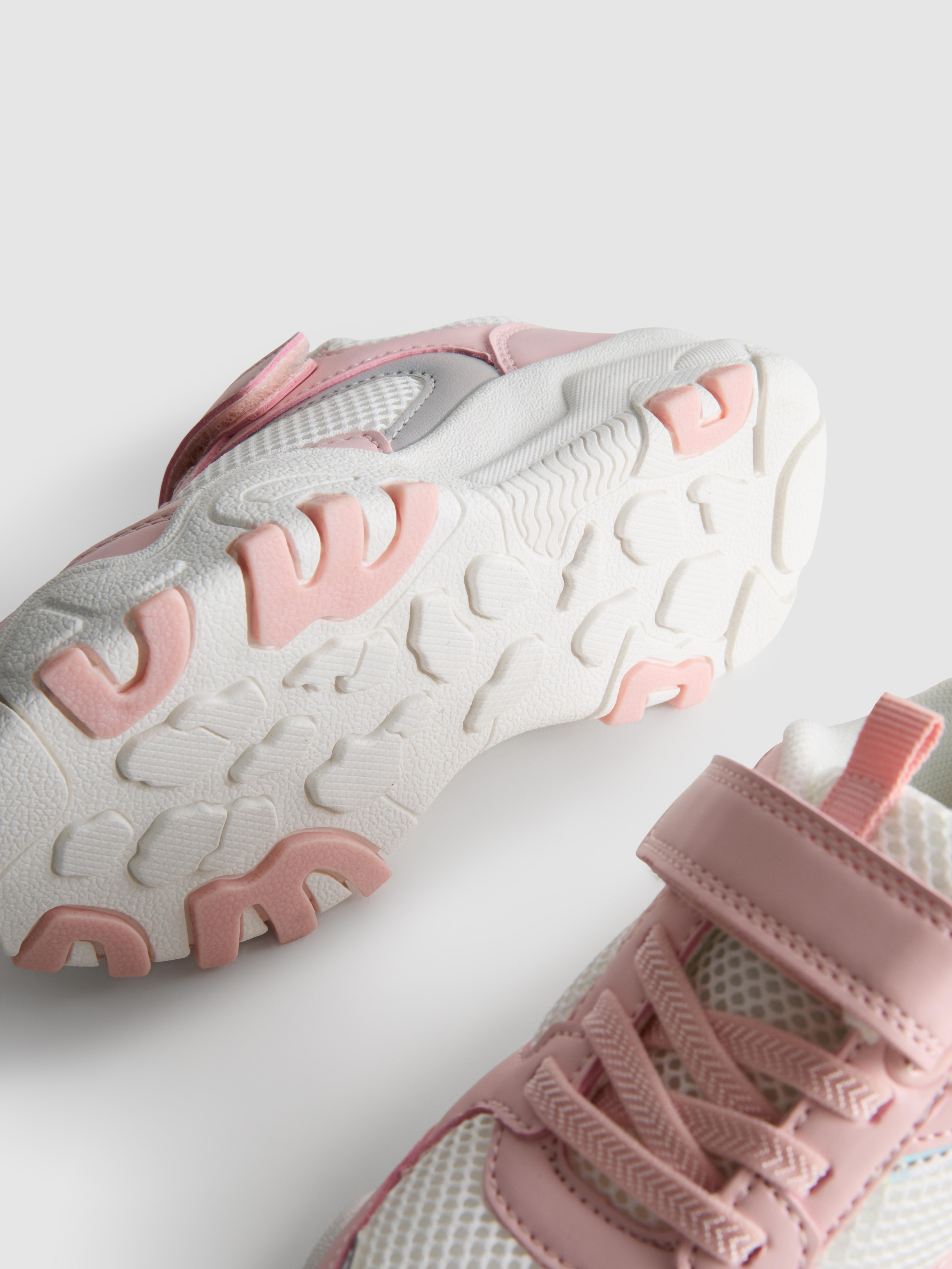 Girls Pink Self-Fastening Chunky Trainers | Primark