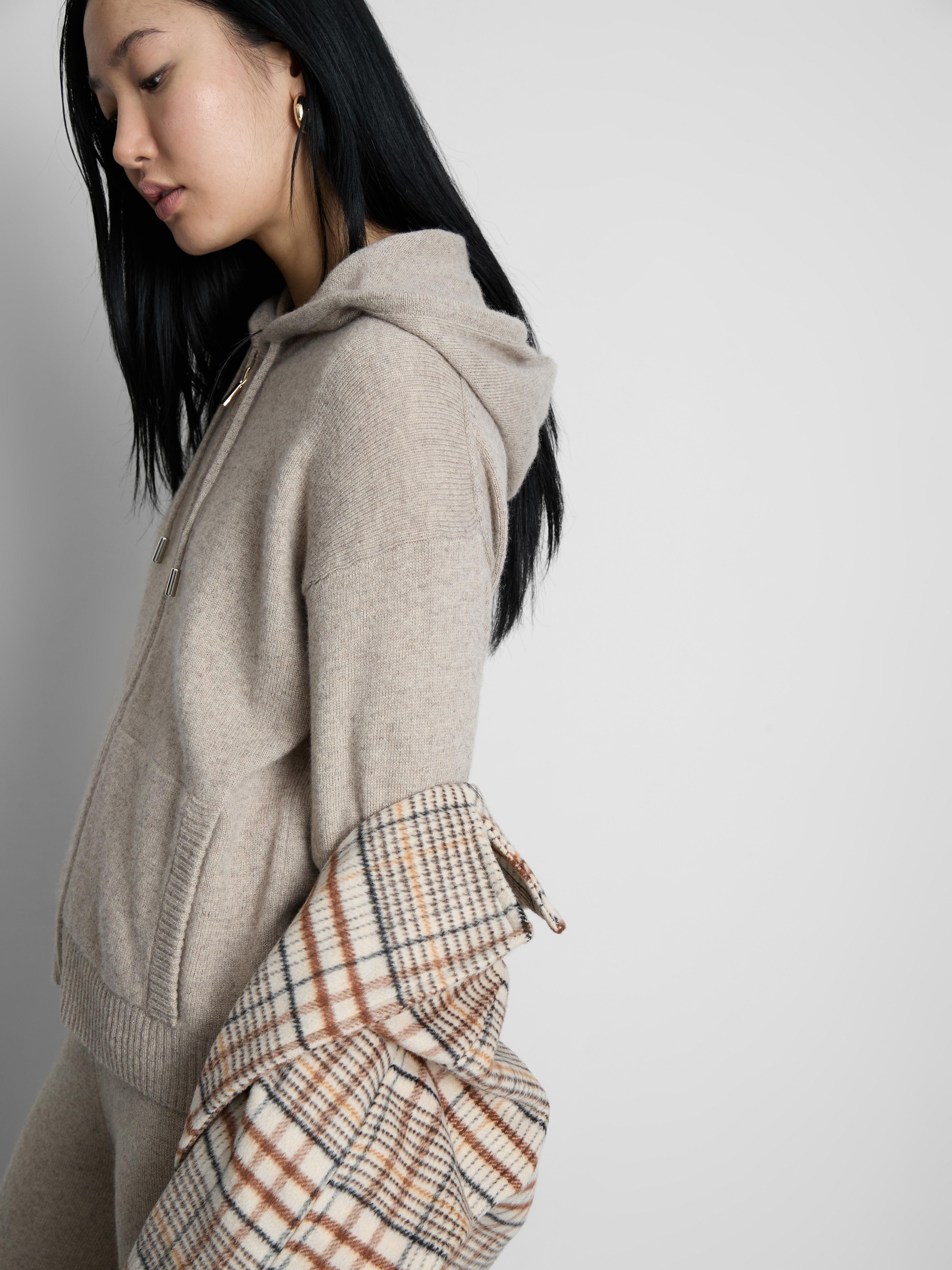 Women's Oatmeal The Edit Wool Mix Zip-Up Hoodie | Penneys