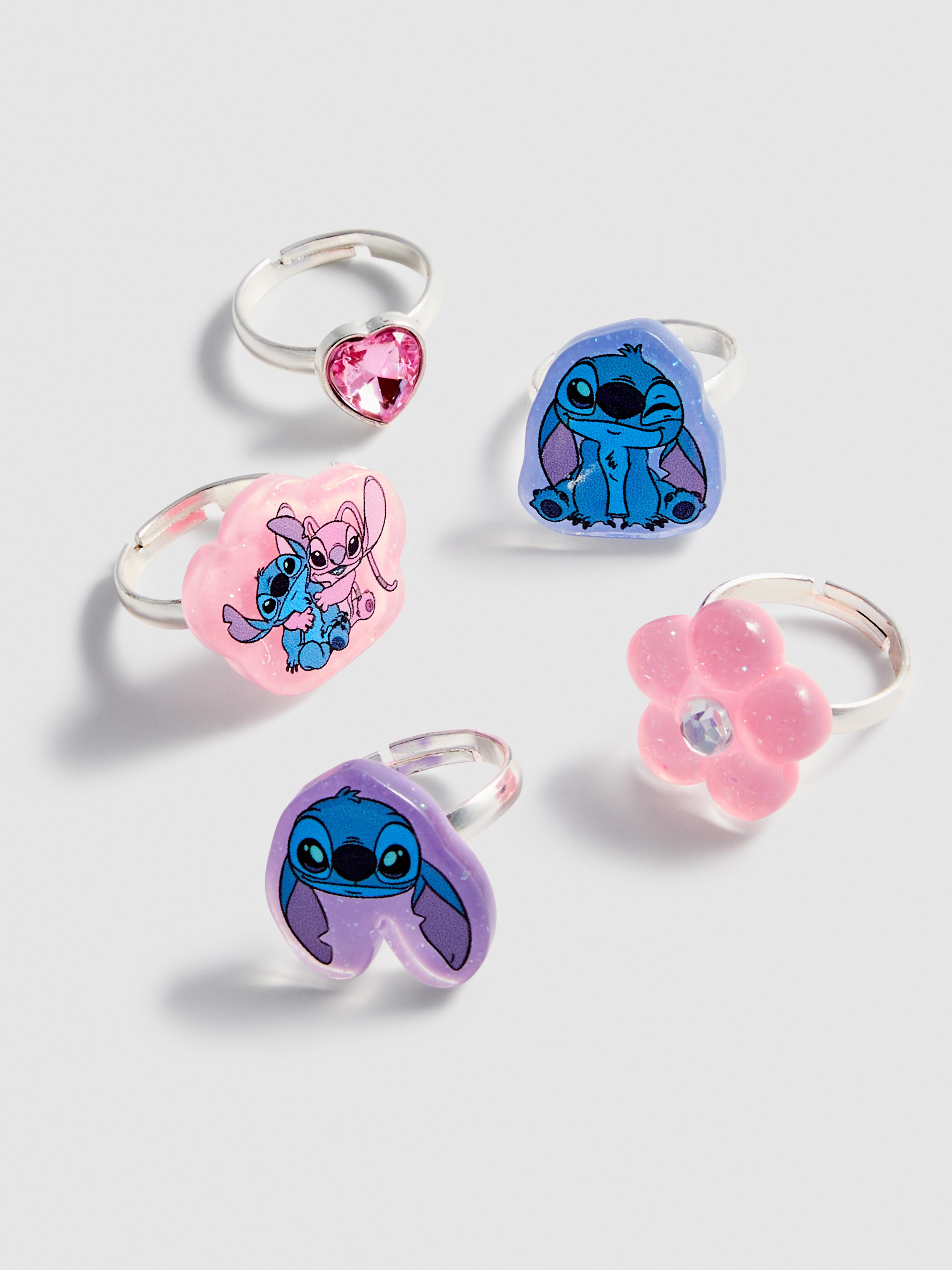 5 anillos con colgantes de Stitch de Disney - Multicolor - Niñas | Primark