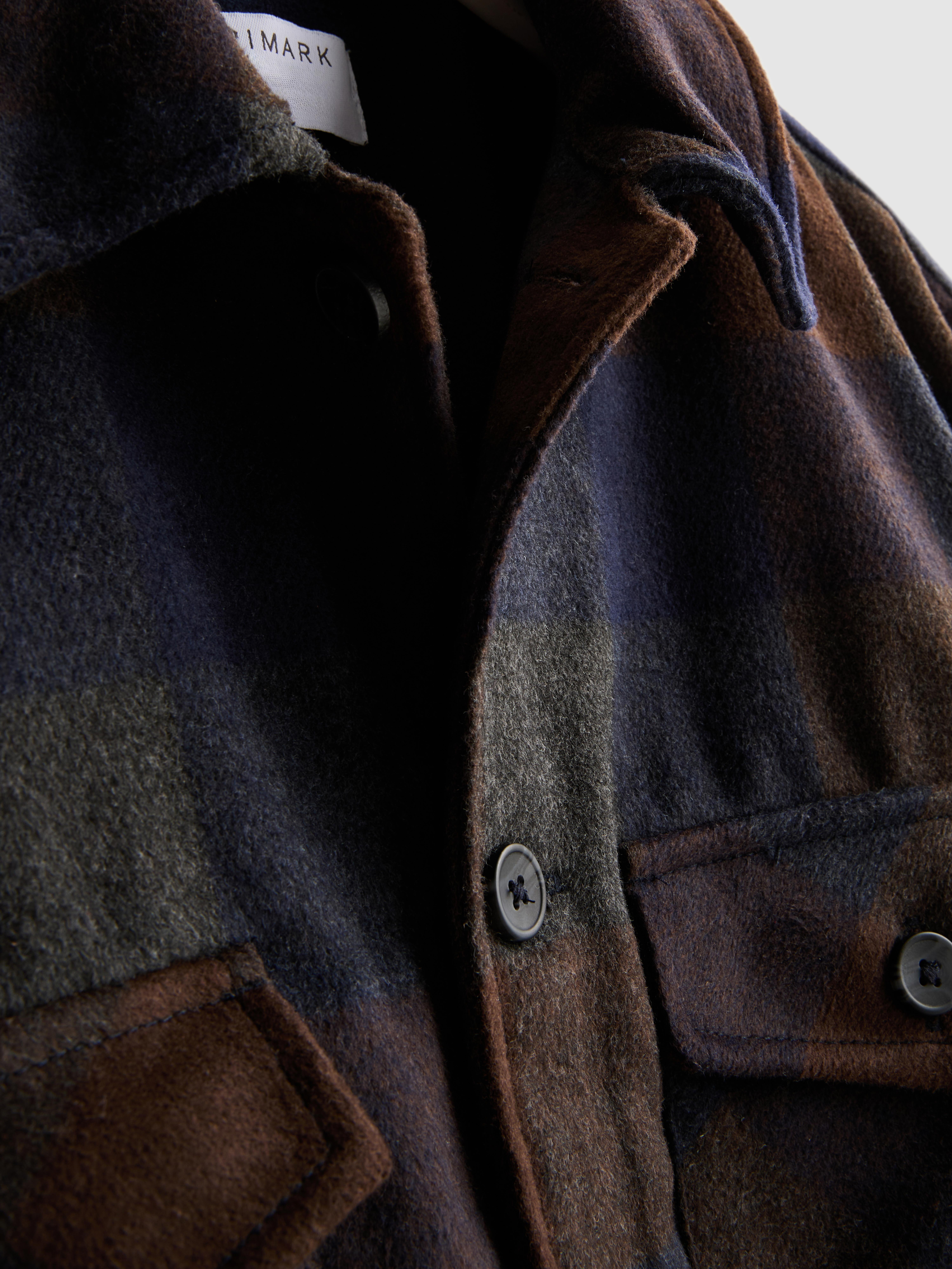 Men's Burgundy Check Shacket | Primark