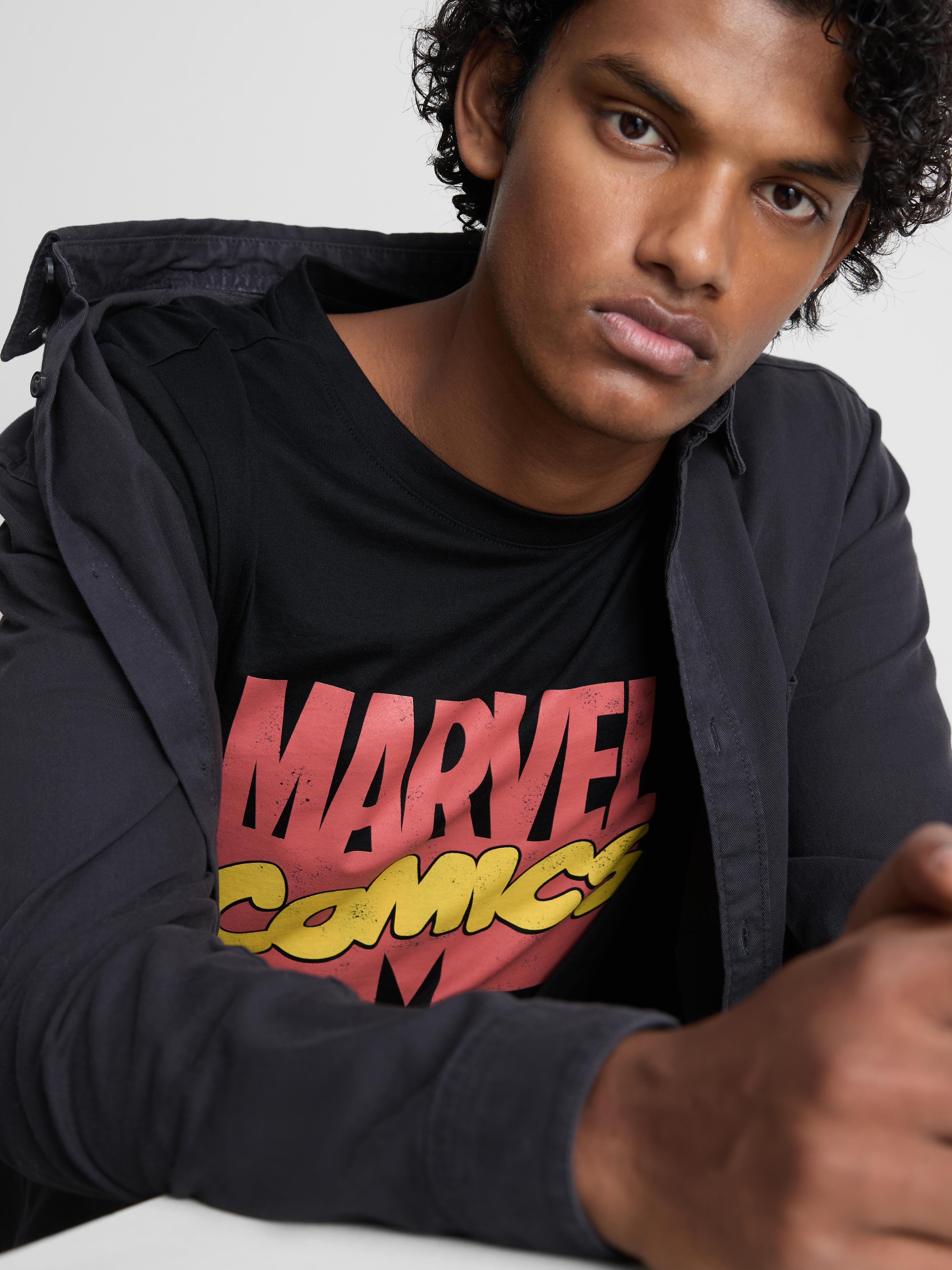 T-shirt manga curta MARVEL Comics - Preto - Homem | Primark