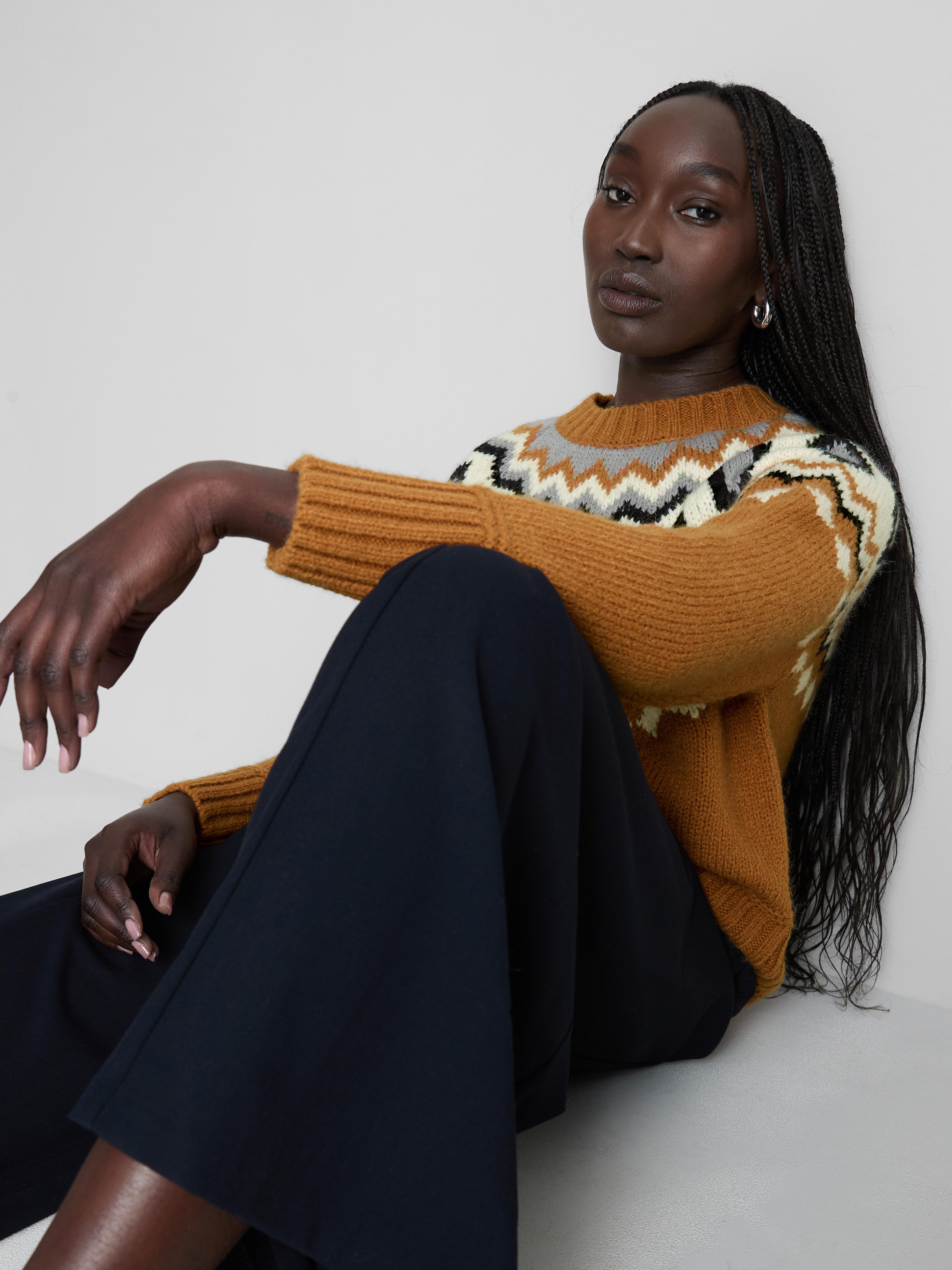 Women's Mustard Fair Isle Sweater | Primark