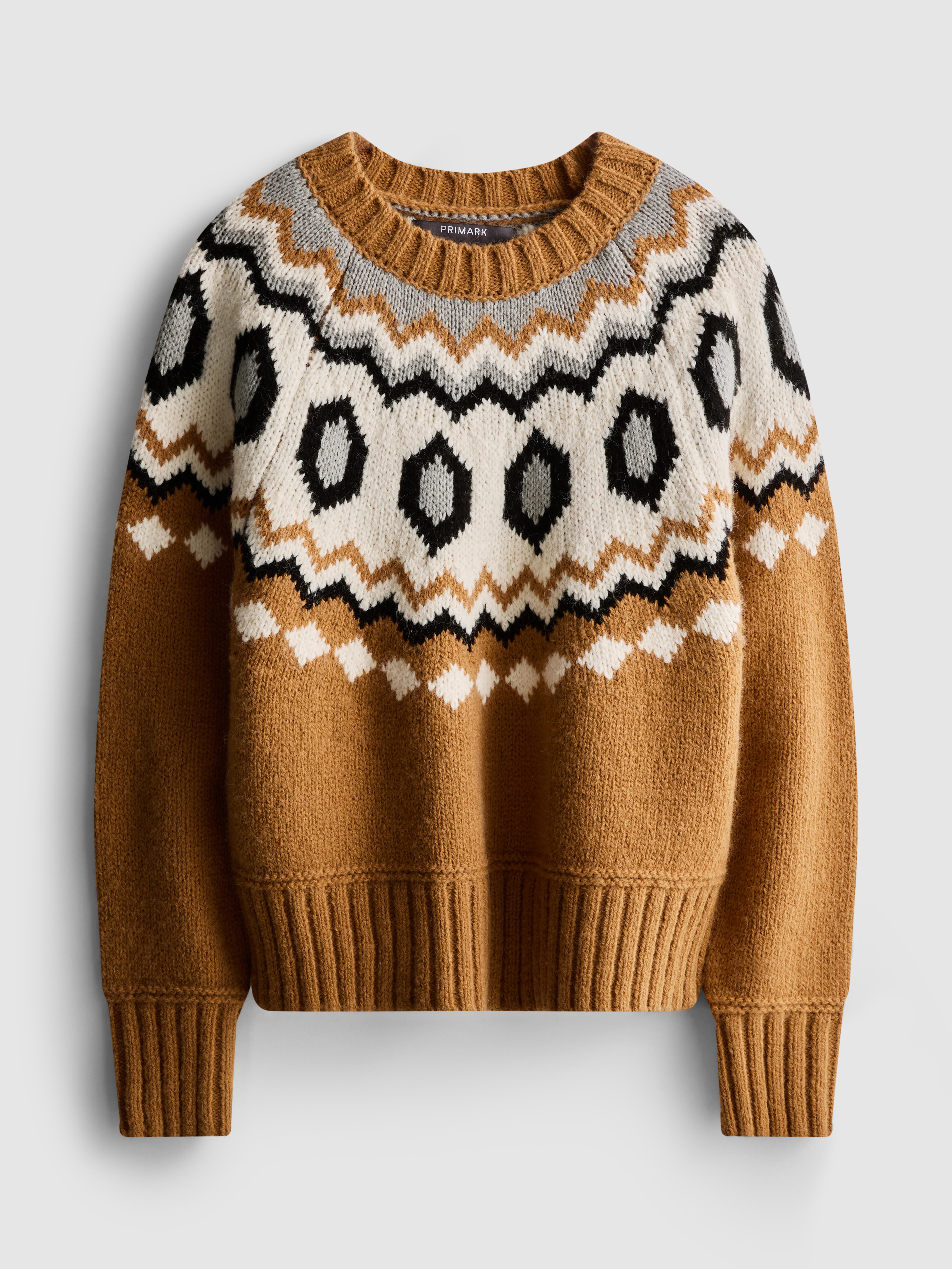 Womens Mustard Fair Isle Jumper | Primark