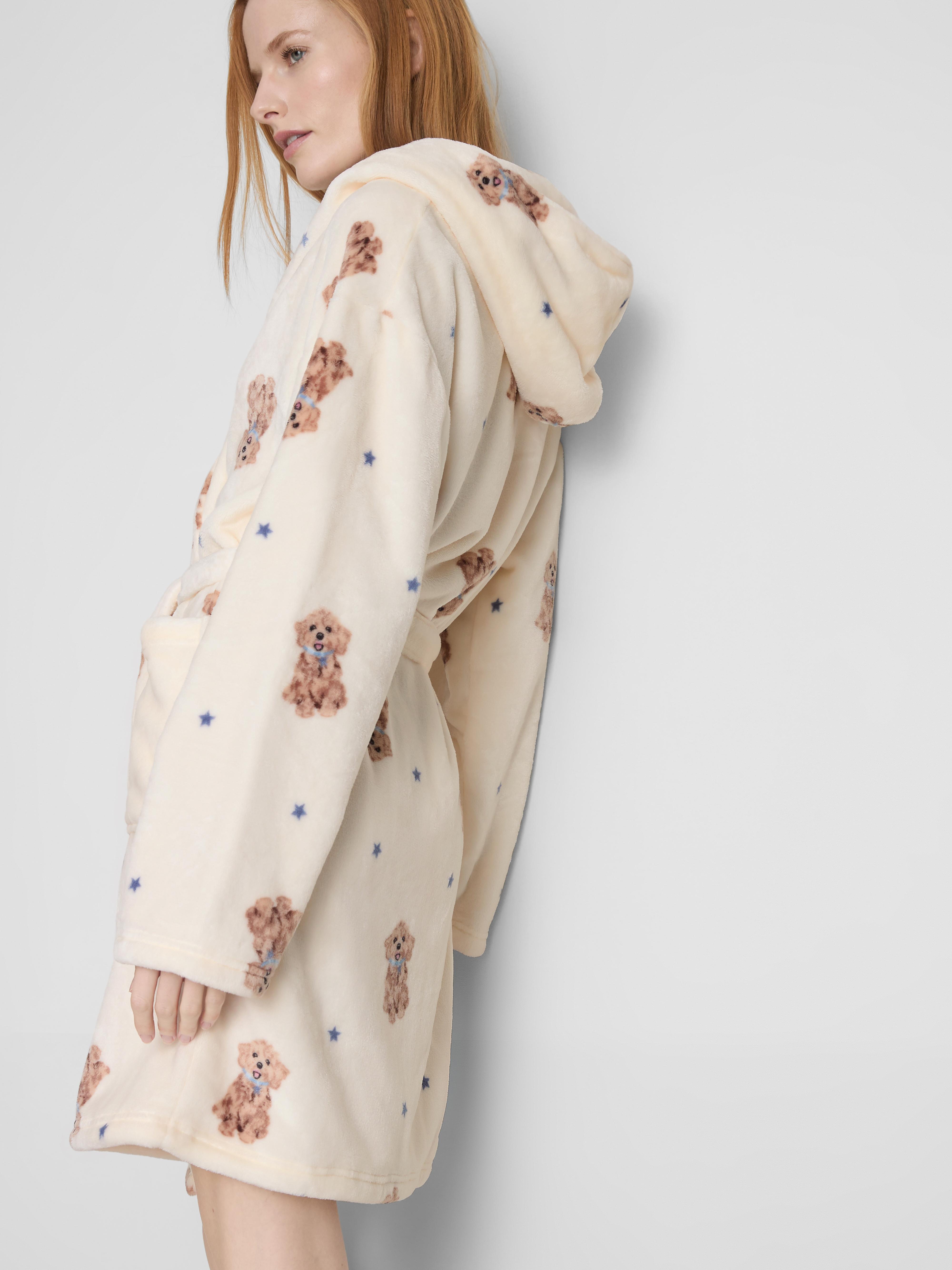 Robe de chambre mi-longue à capuche - Crème - Femme | Primark