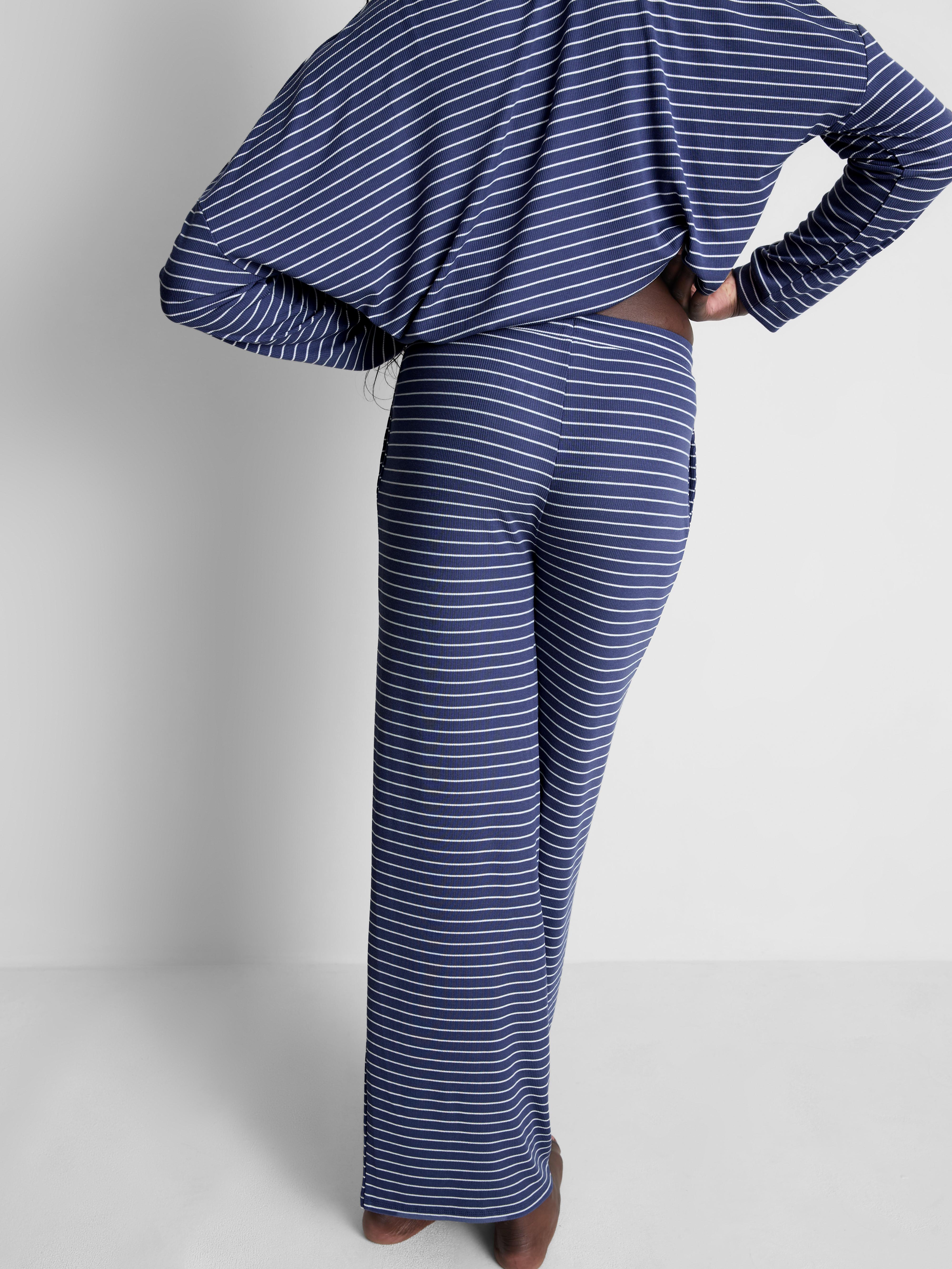 Womens Navy Striped Modal Blend Pyjama Bottoms | Primark