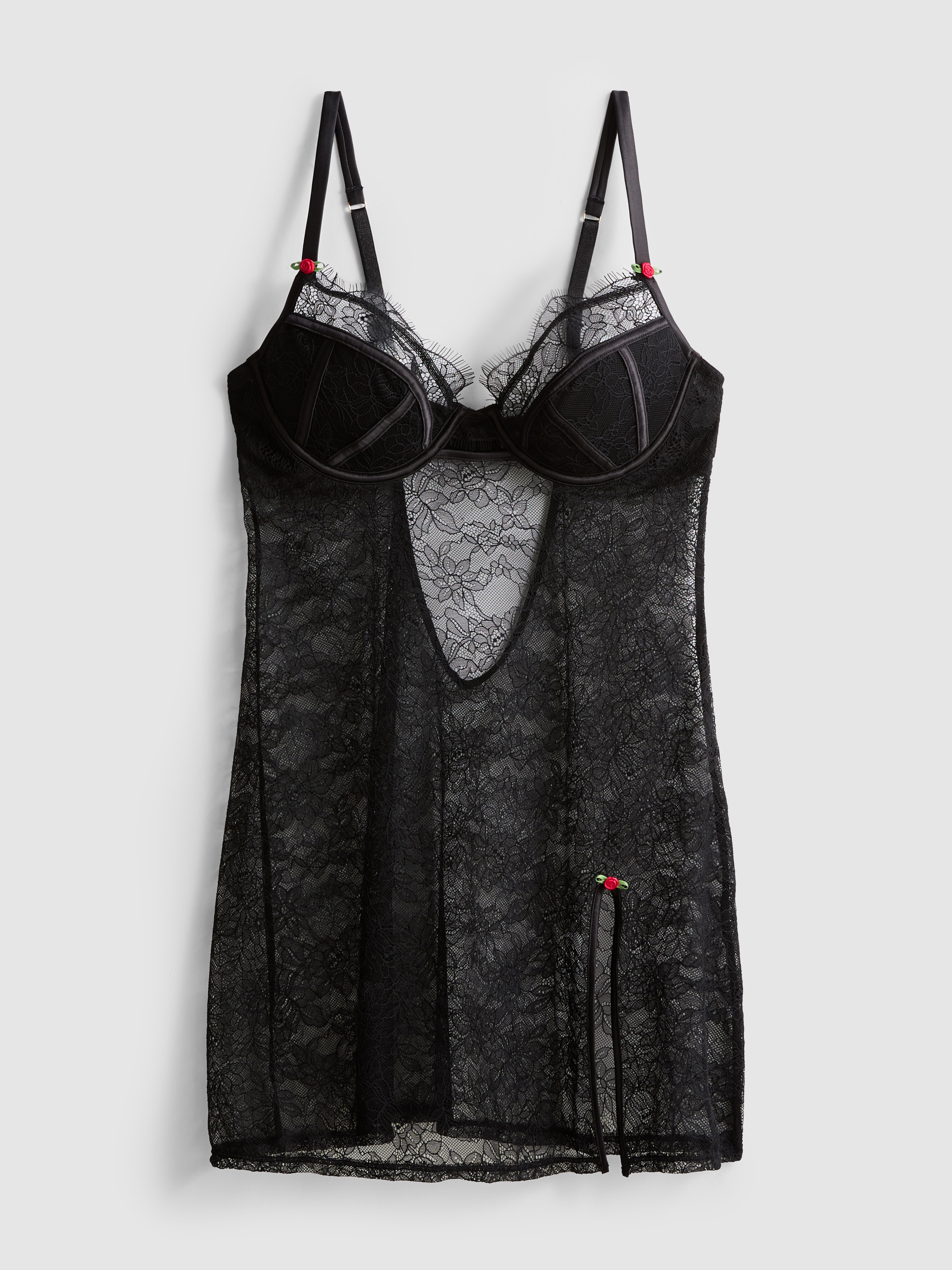 Womens Black Wired Lace Slip | Primark