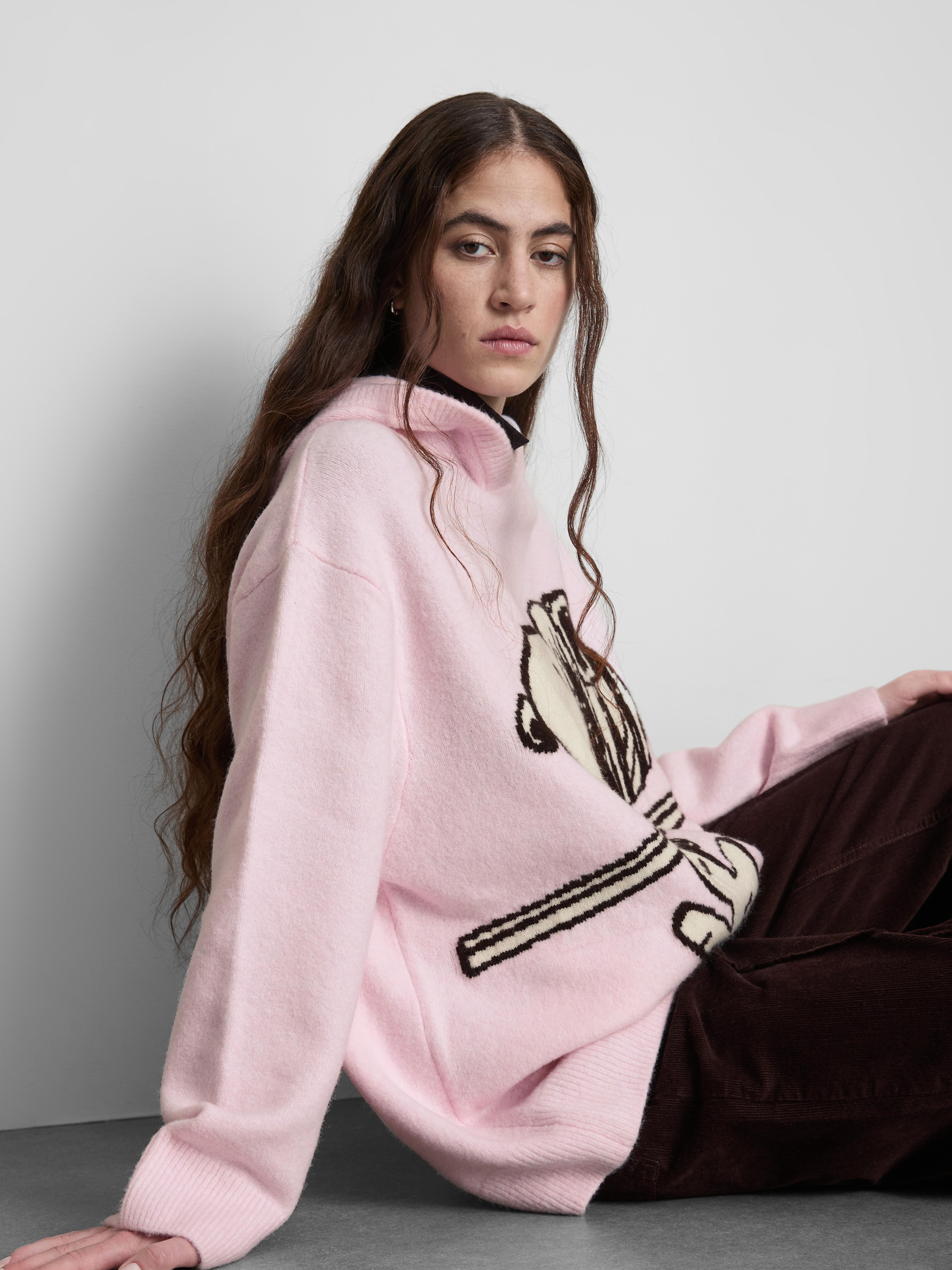 Womens Pink Snoopy Knitted Graphic Hoodie | Primark