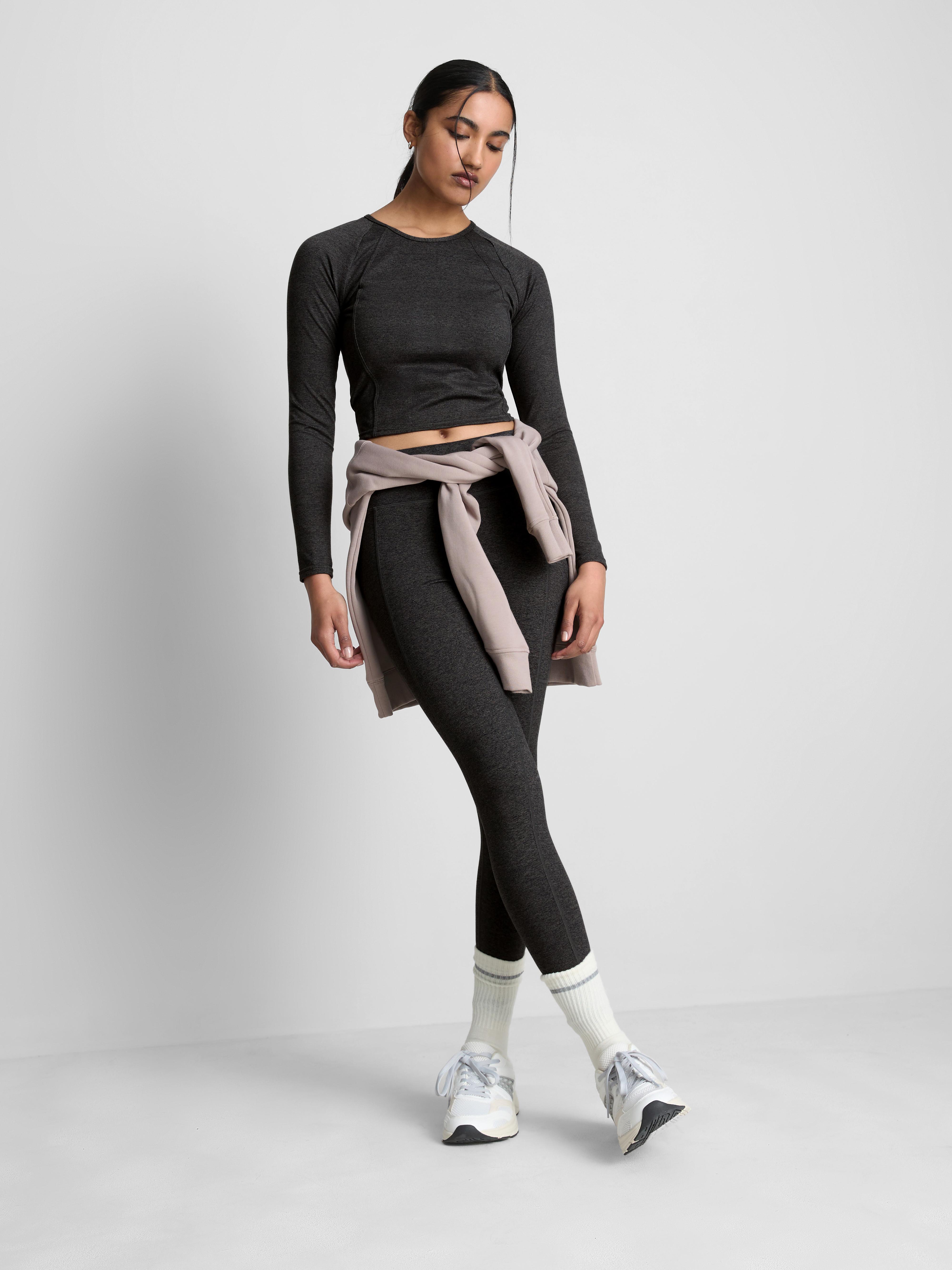 Haut de sport court chiné - Anthracite - Femme | Primark