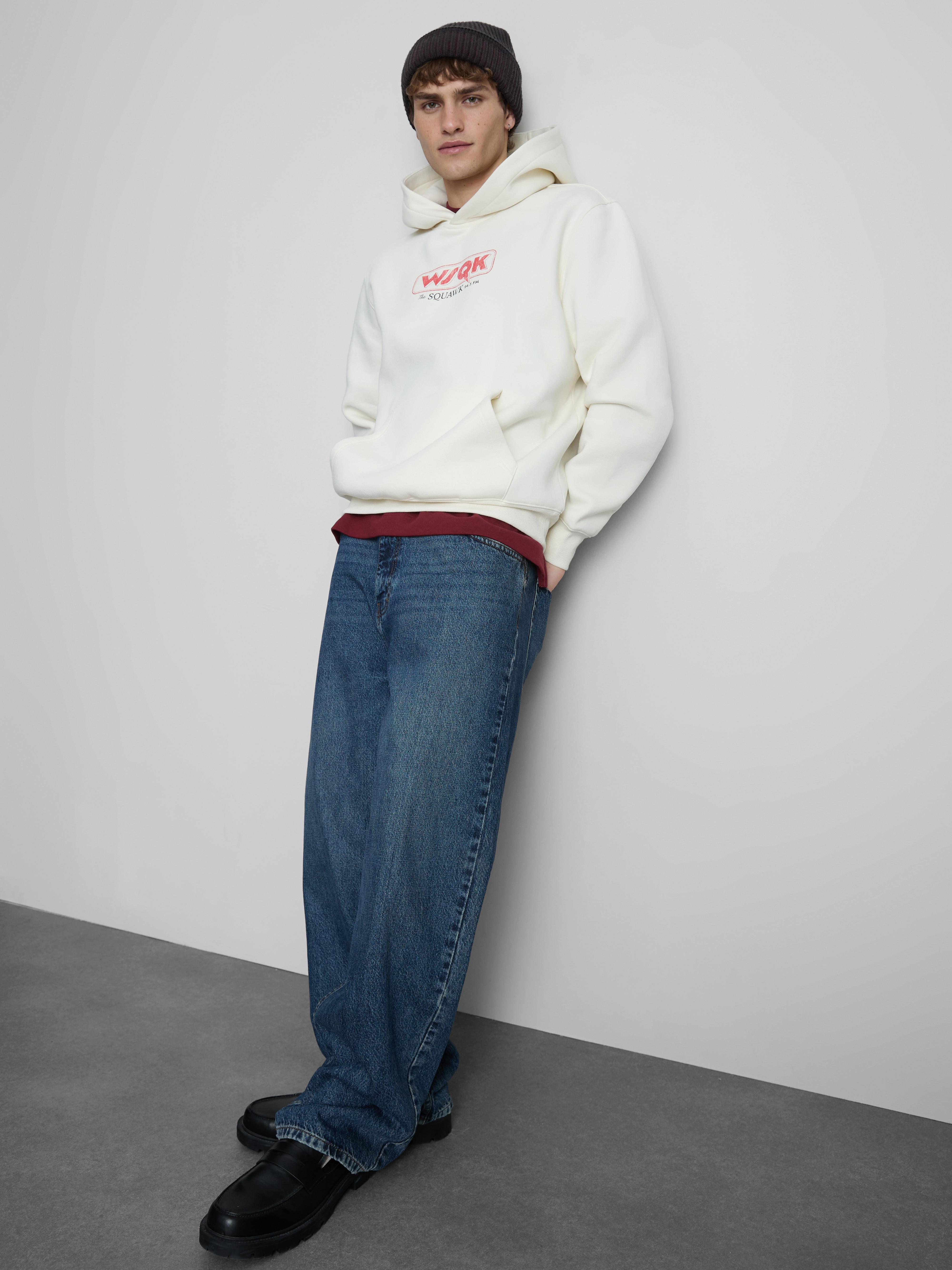 Sweat à capuche oversize à motif Stranger Things - Écru - Homme | Primark