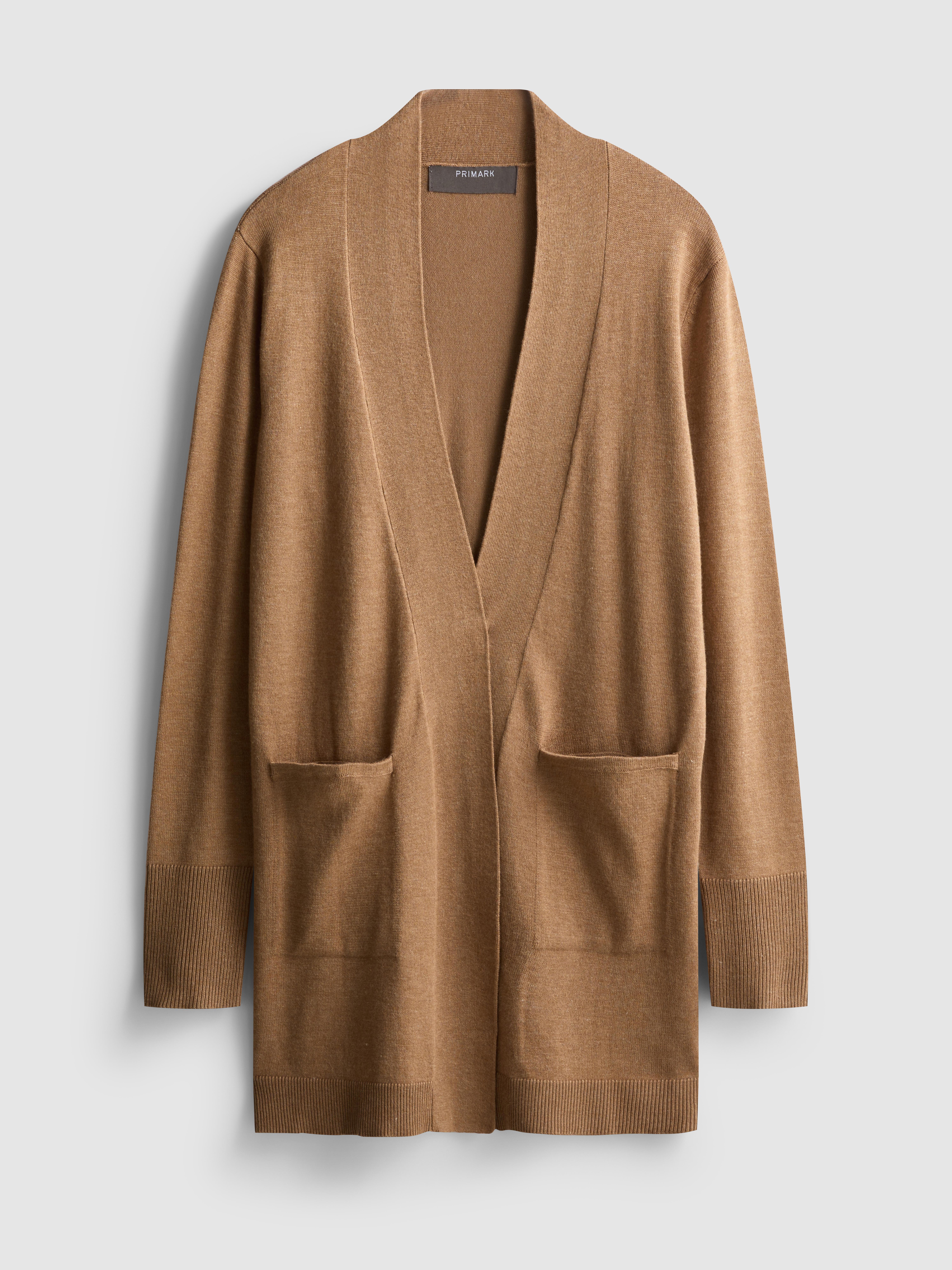 Womens Oatmeal Longline Waterfall Cardigan | Primark