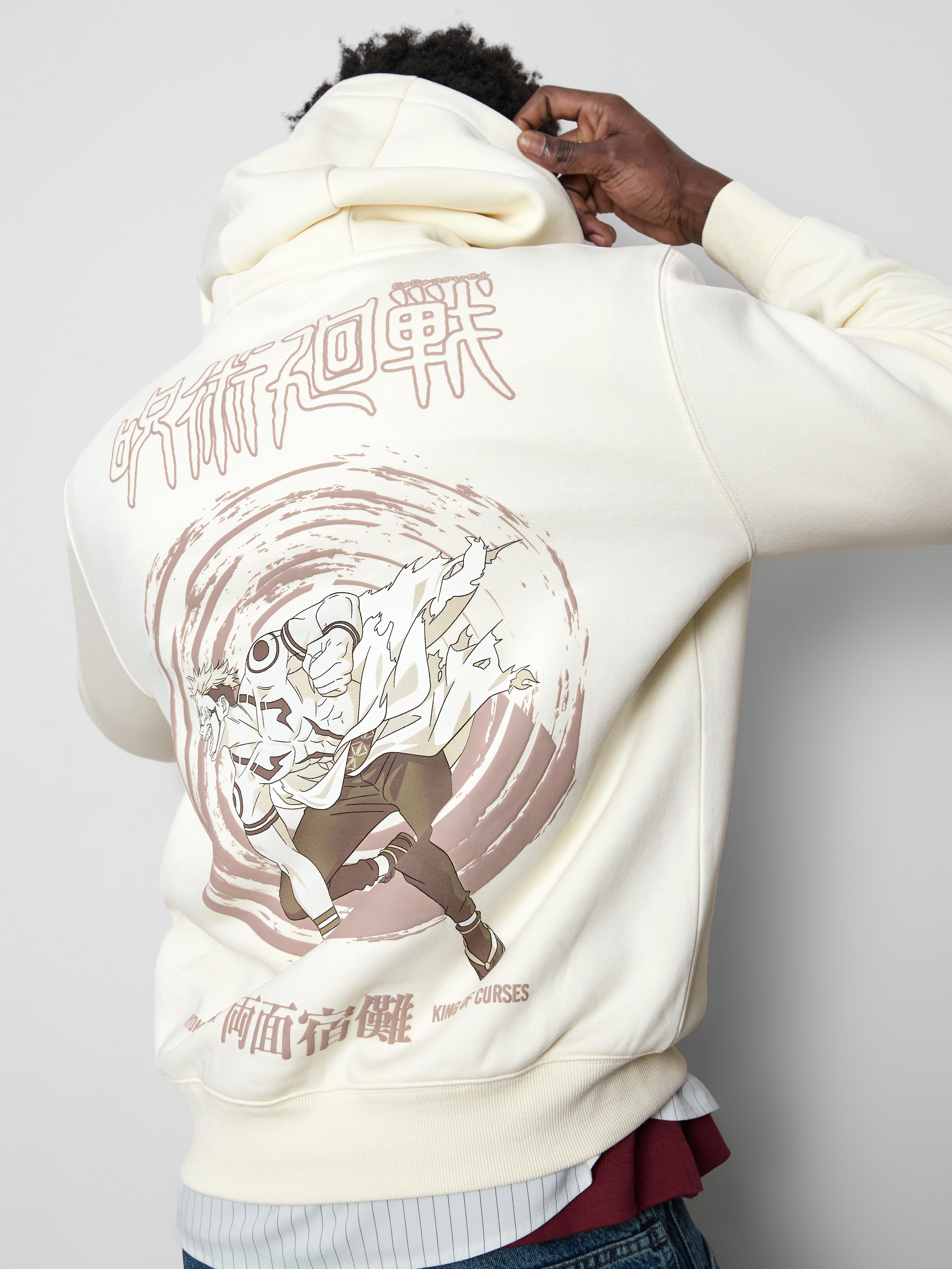Men's Ivory Jujutsu Kaisen Graphic Hoodie | Primark