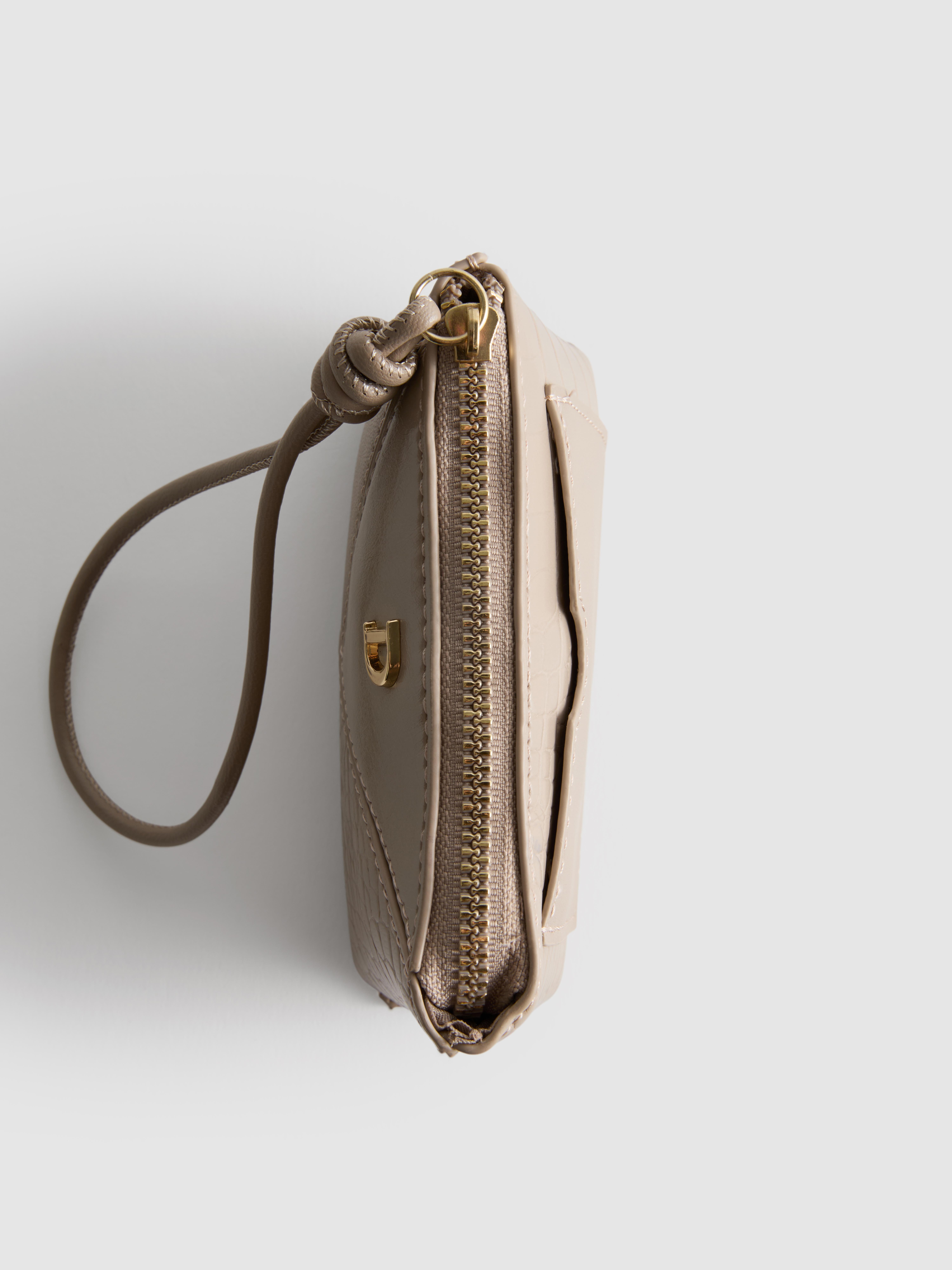Womens Taupe Faux Leather Initial Coin Purse | Primark