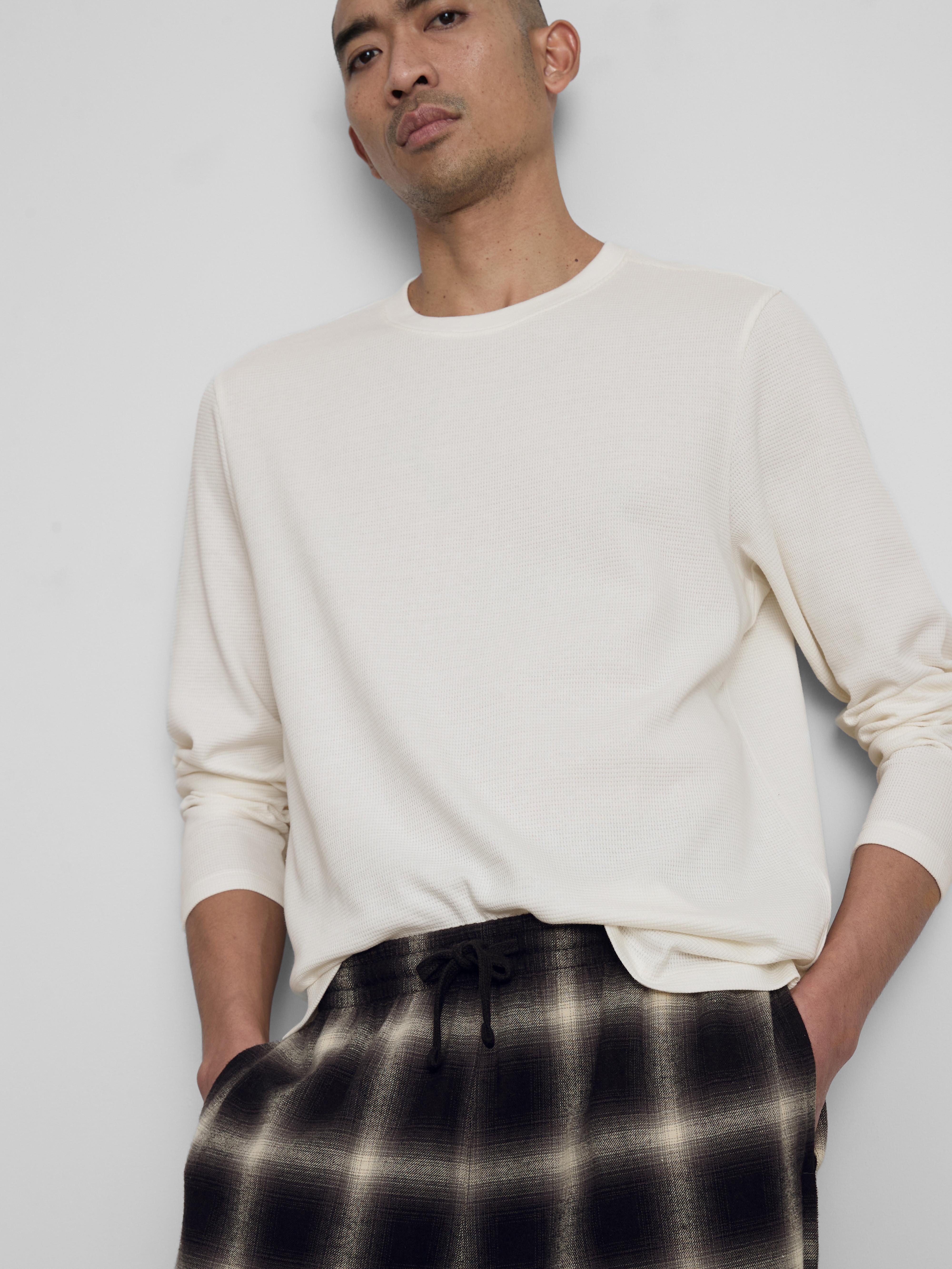 Men's Tan Brushed Cotton Check Long Pajamas | Primark