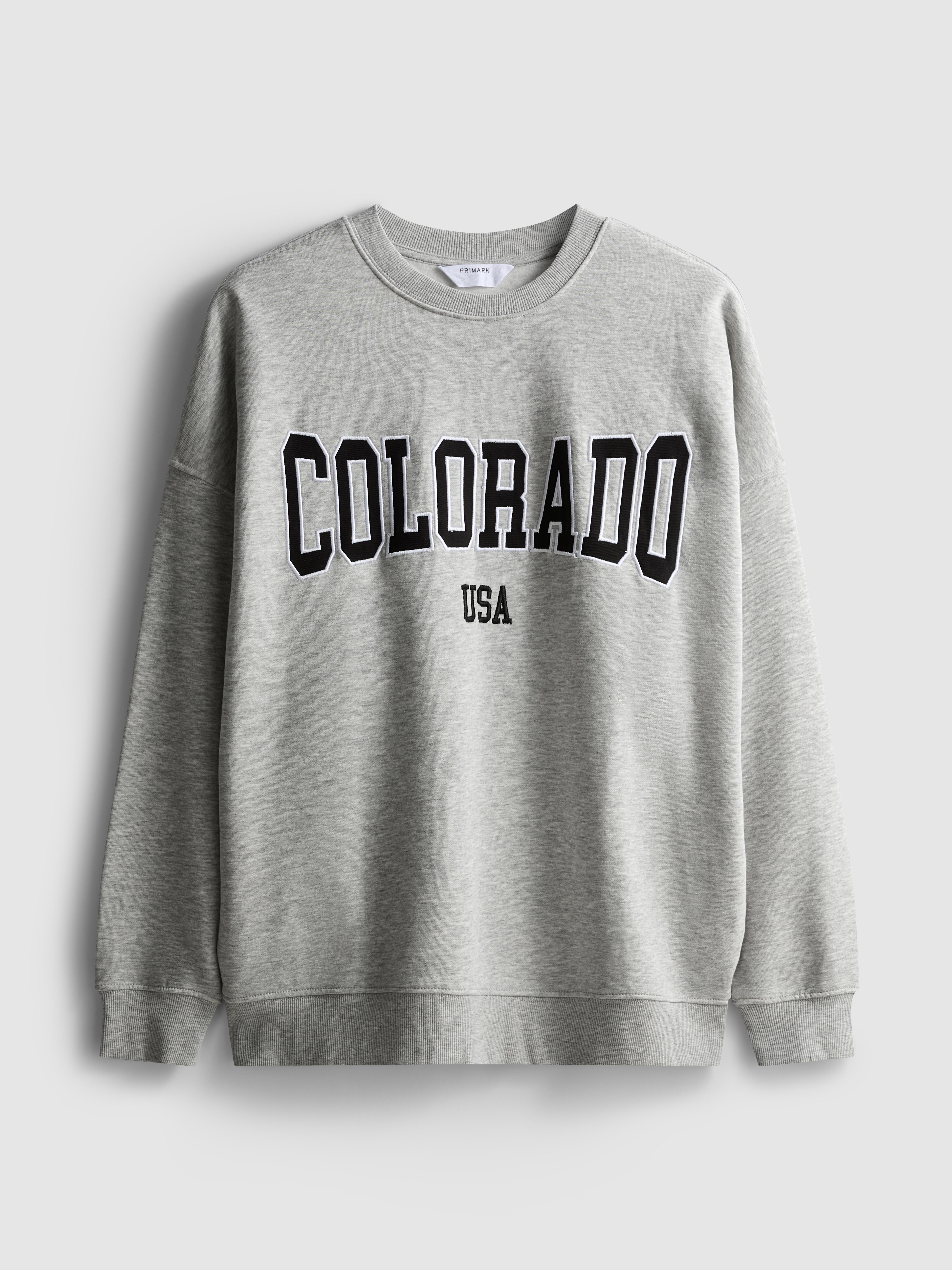 Women's Gray Heather Cotton Rich Oversized Colorado Sweatshirt | Primark