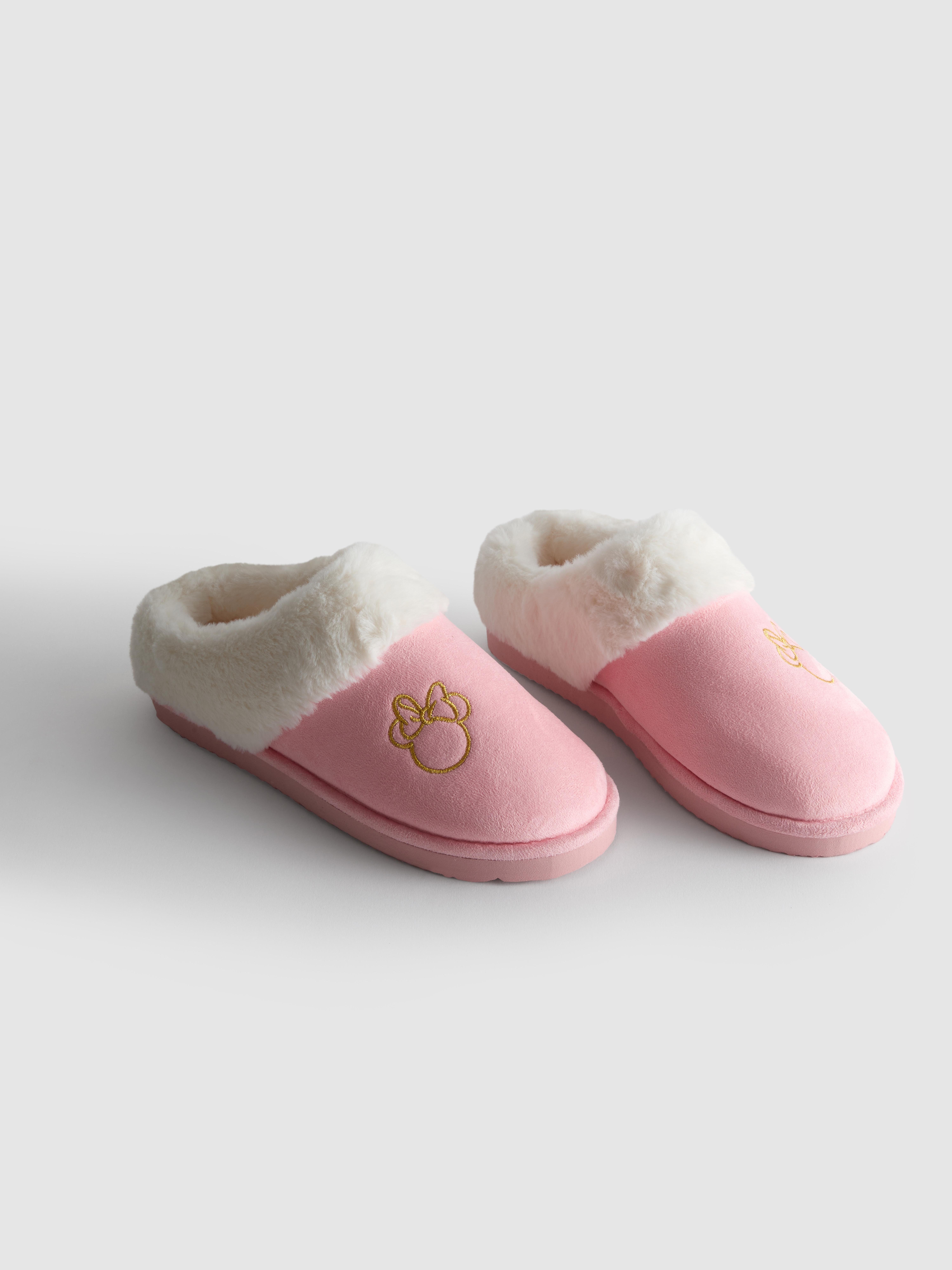 Women's Pink Disney’s Minnie Mouse Faux Suede Mule Slippers | Primark