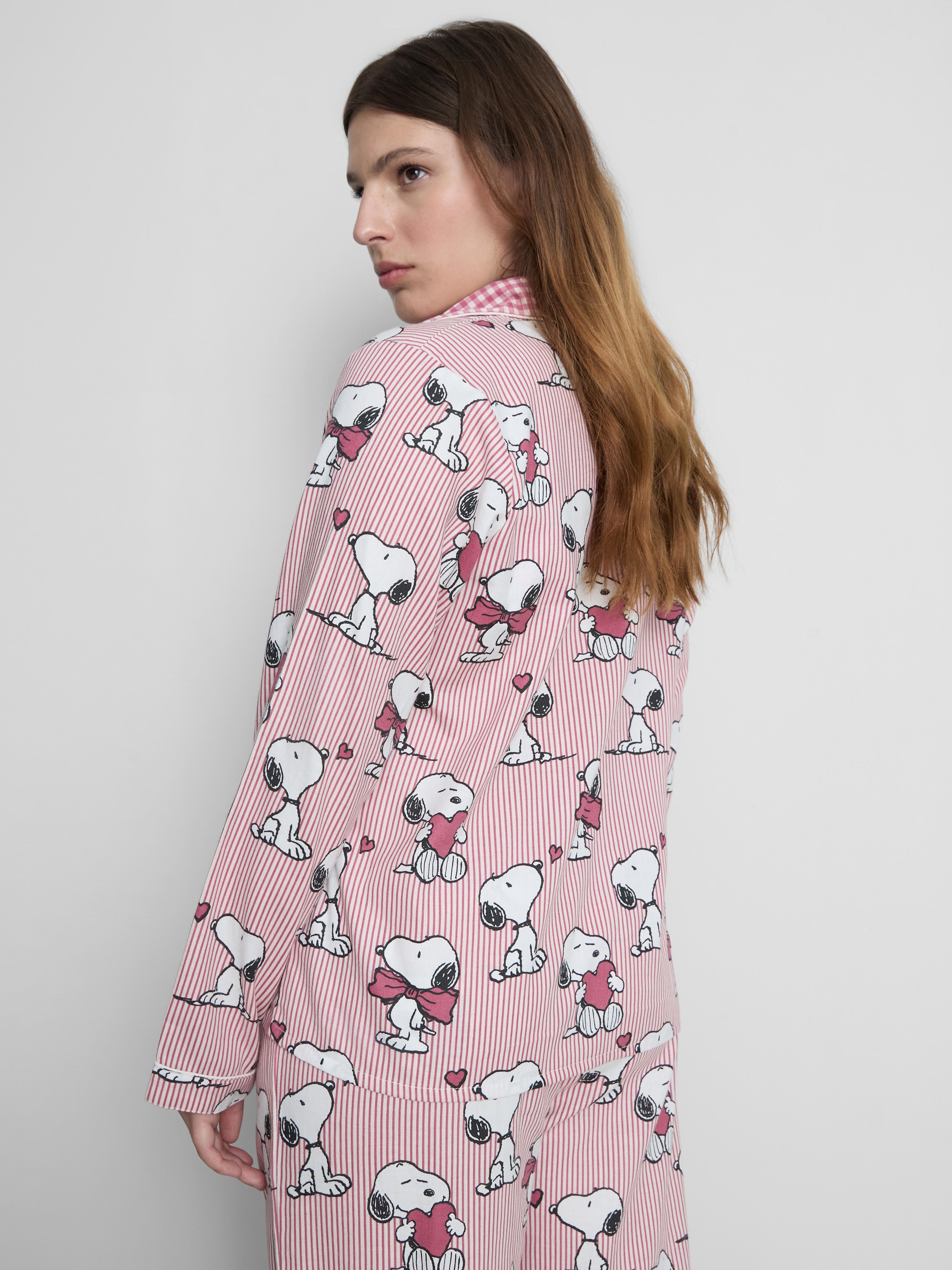 Pyjamashirt van katoenflanel Snoopy - Rood - Dames | Primark