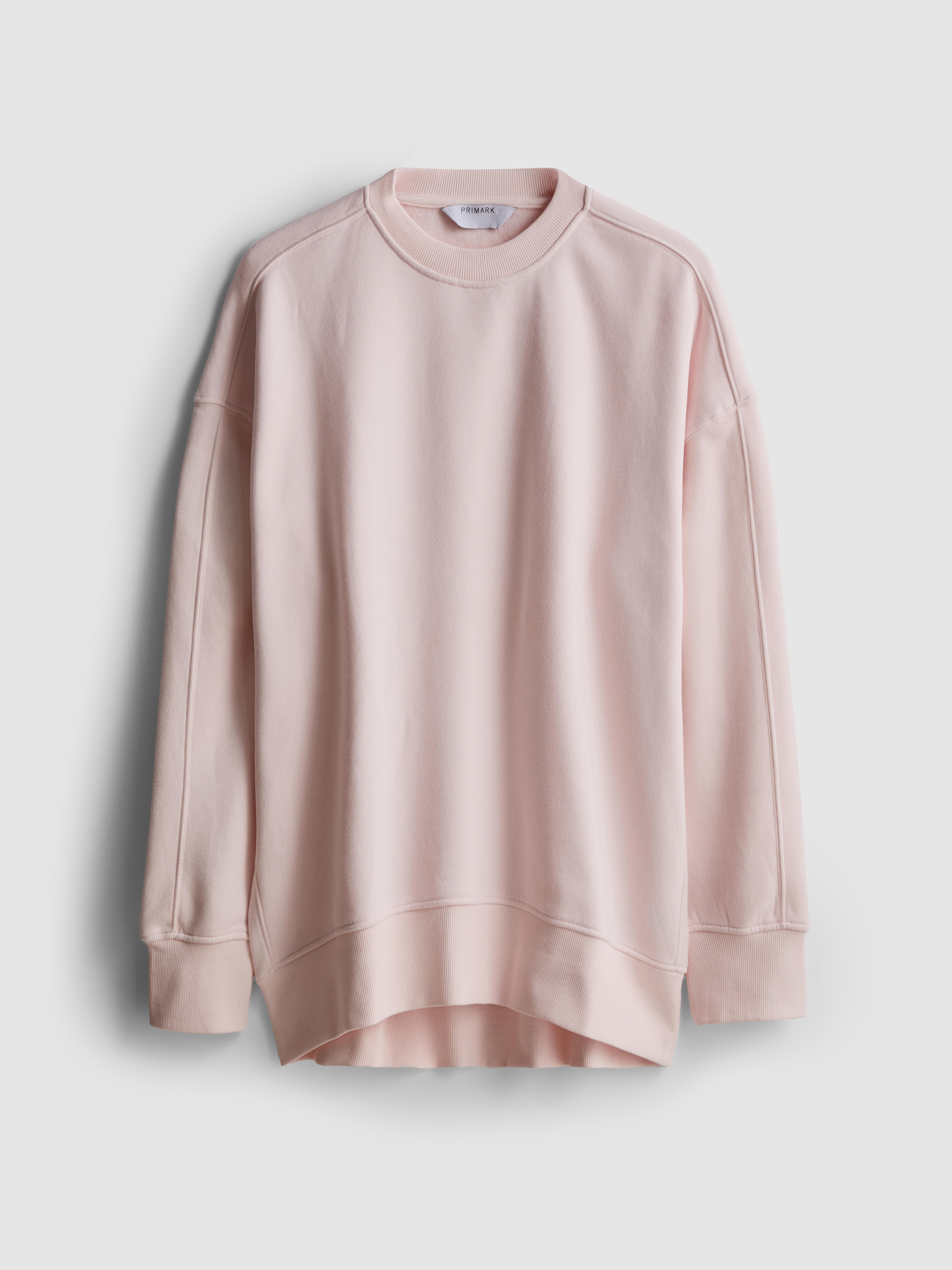 Sweat-shirt oversize à coutures basses aux épaules - Rose clair - Femme ...