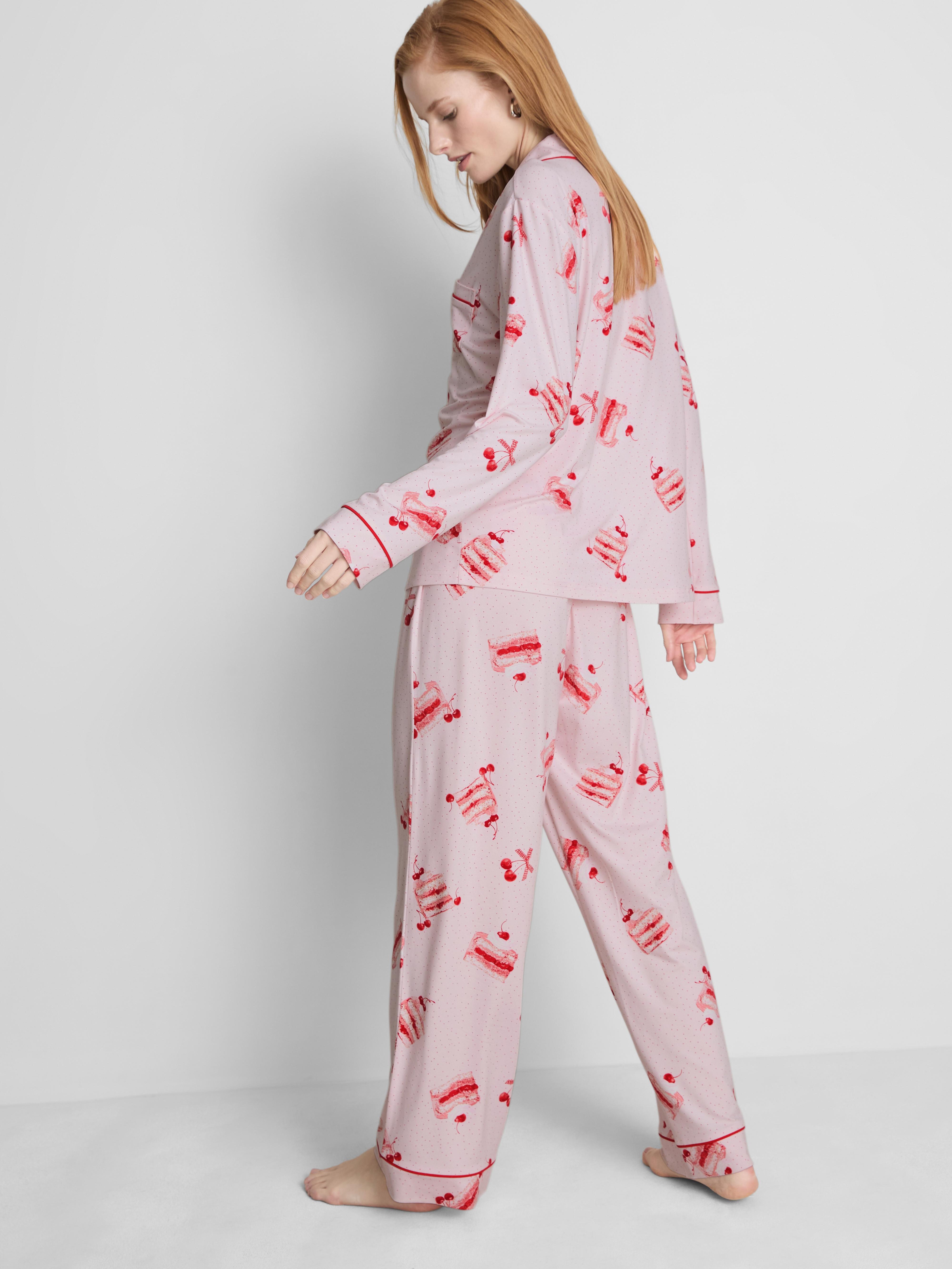 Womens Pink Printed Boyfriend Pyjamas | Primark
